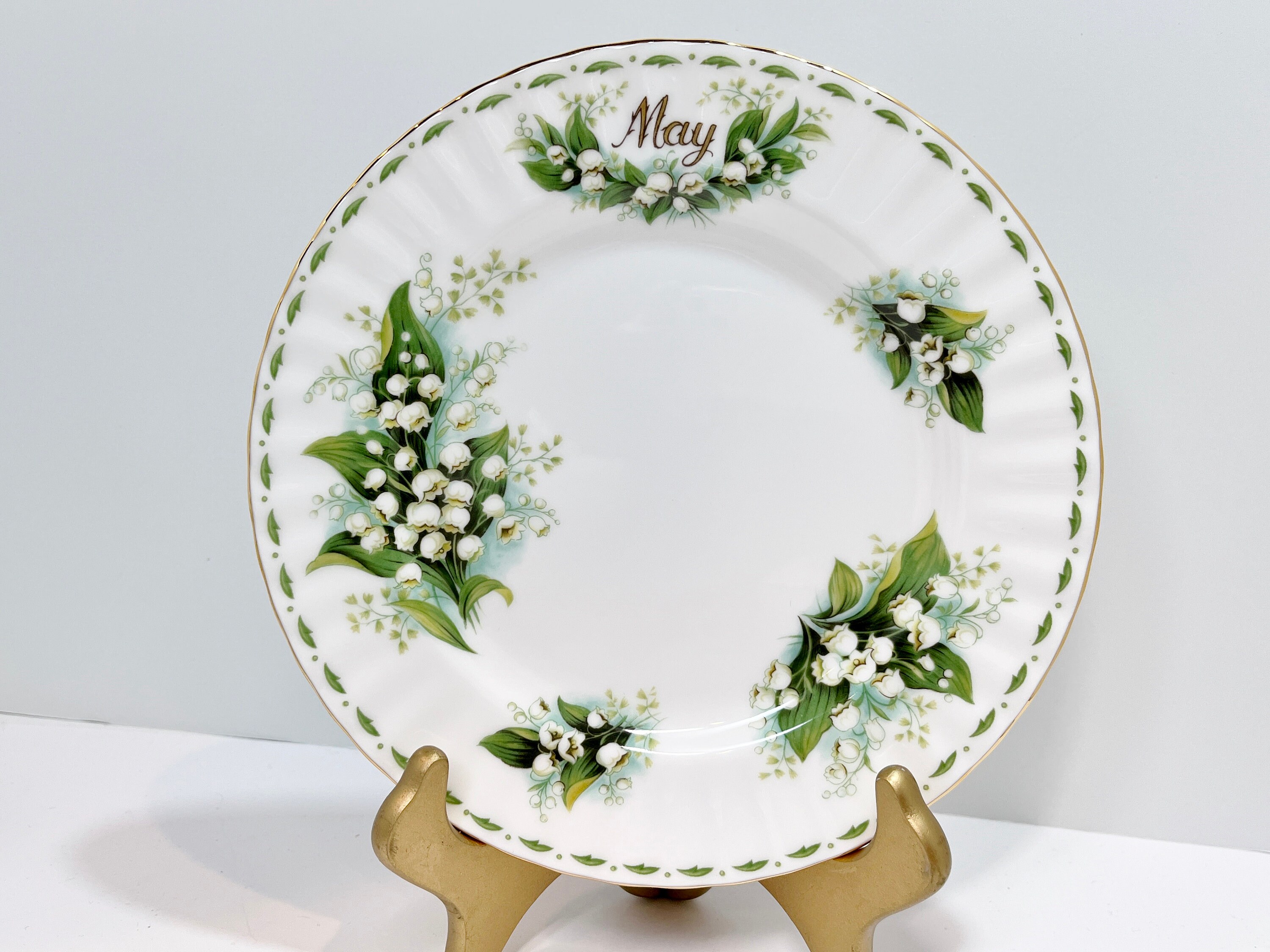 Royal Albert Plate , Flower Month Series , May Birthday , Lily of the ...