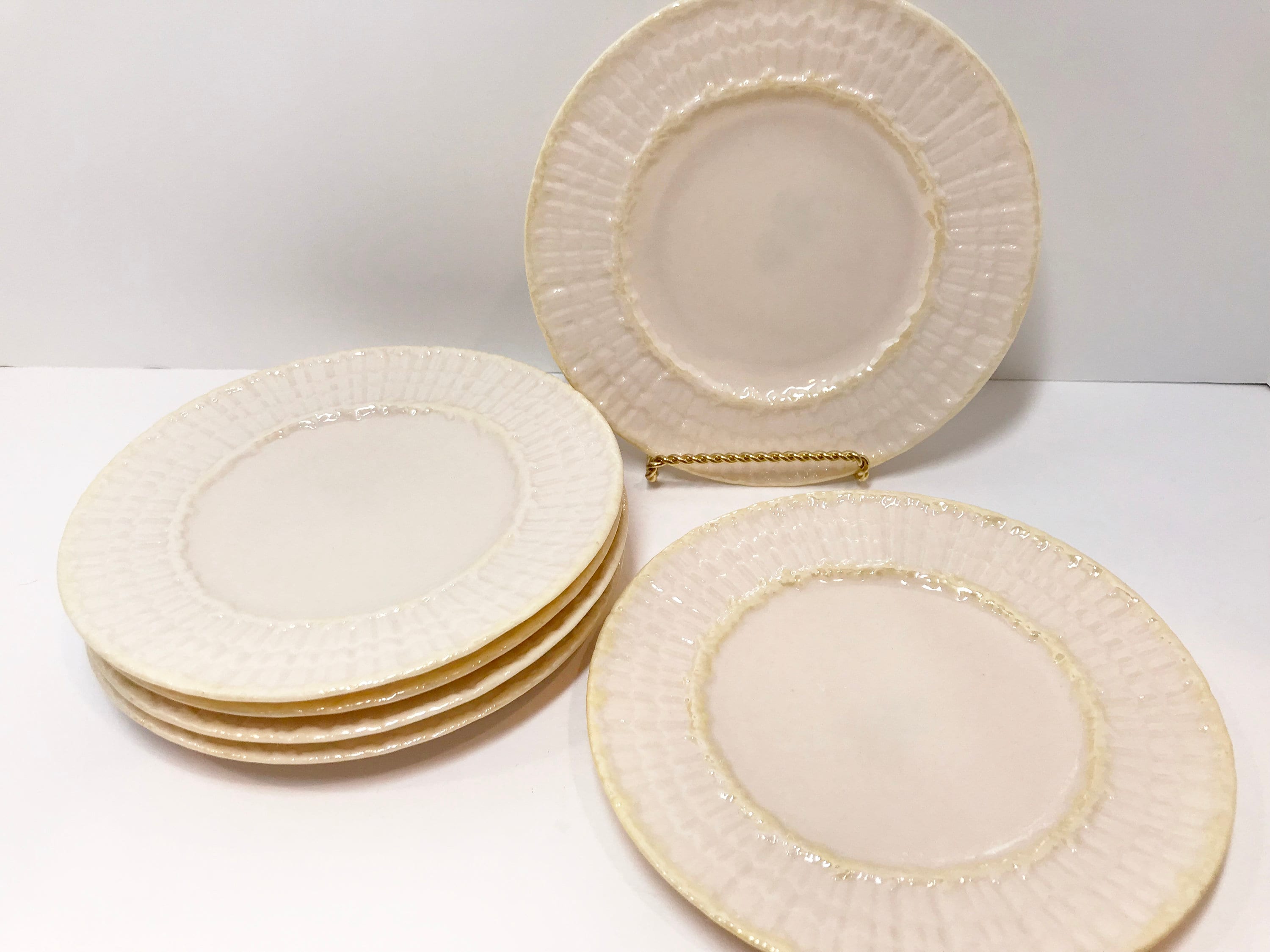 Set of Six Belleek Plates, Limpet Plates, 6.25 Plates, Belleek Limpet ...