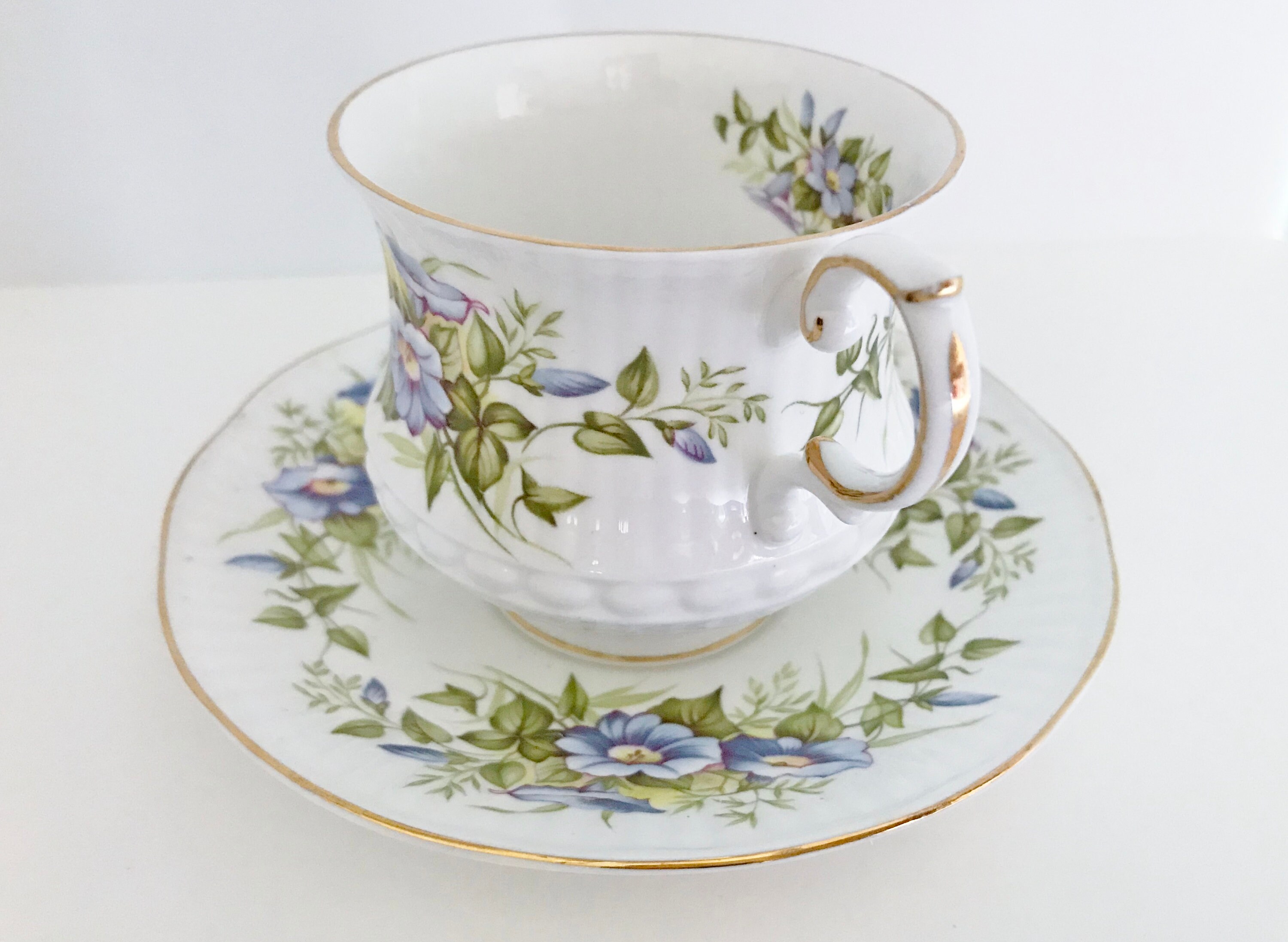 Queens Rosina Tea Cup and Saucer, Wild Flower Pattern, Made in England ...