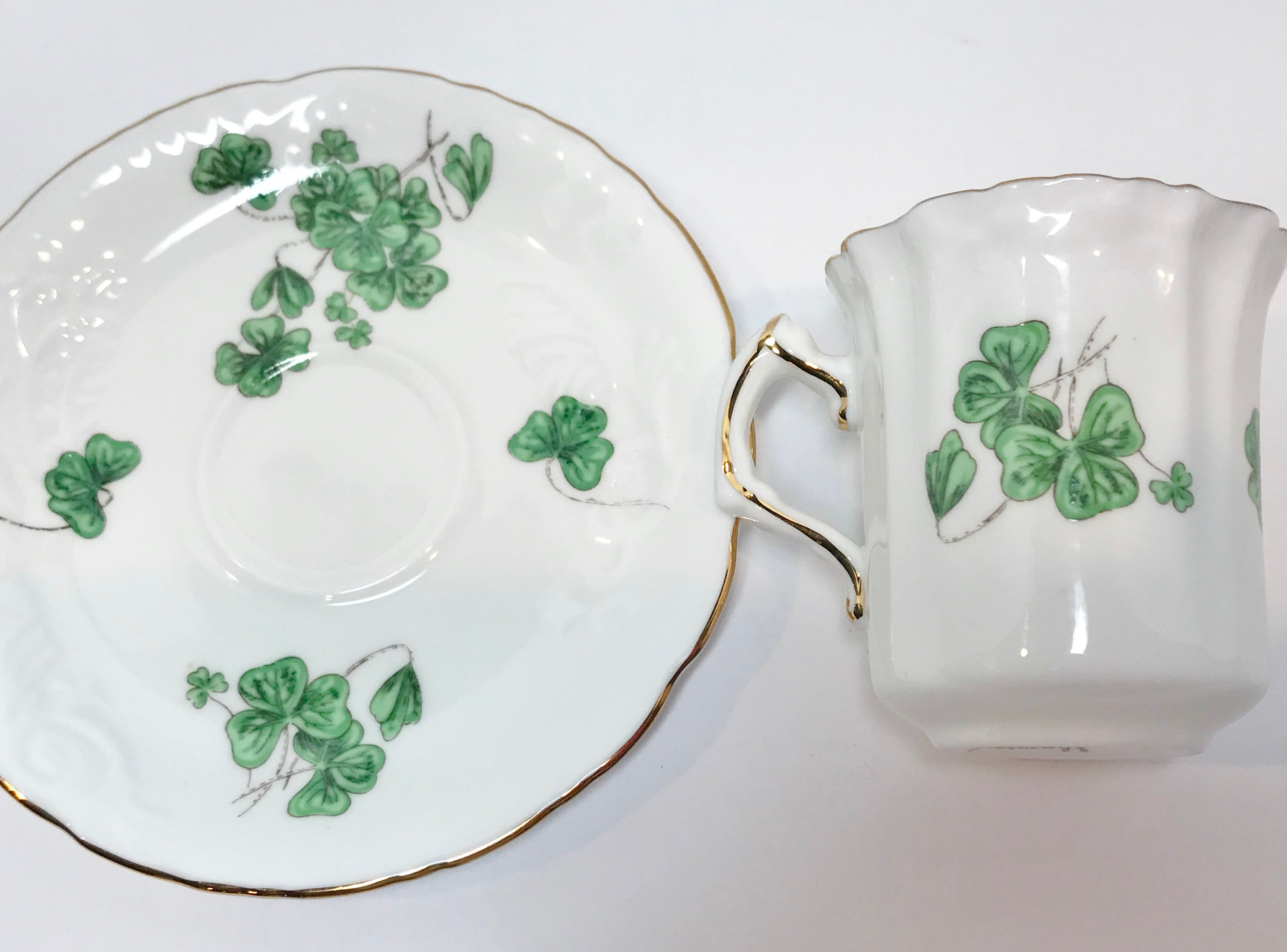 SOLD, Reserved for SR, Lucky Shamrock Demitasse by Hammersley Bone ...