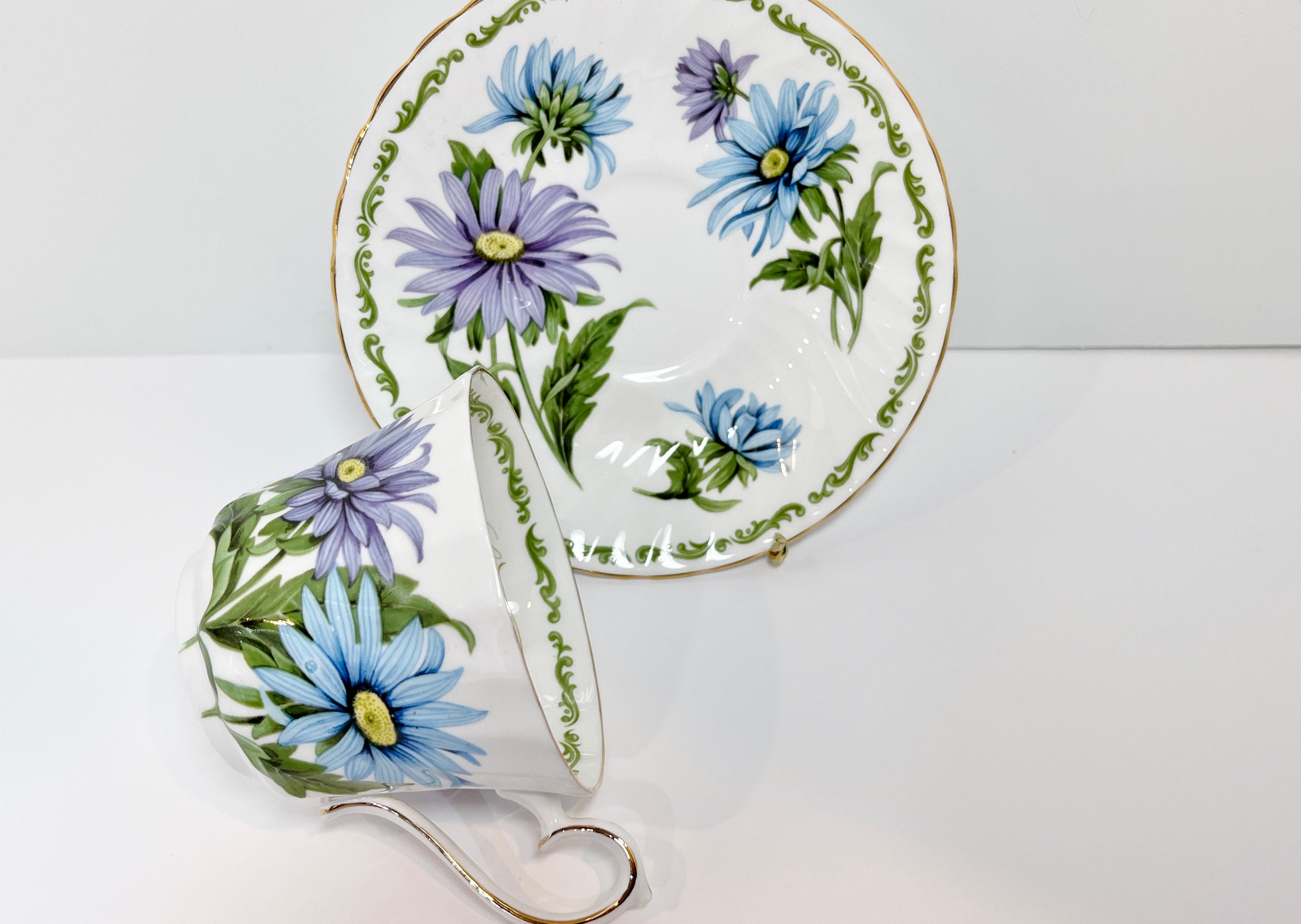 September Birthday Teacup English Bone China Tea Cup and Saucer ...