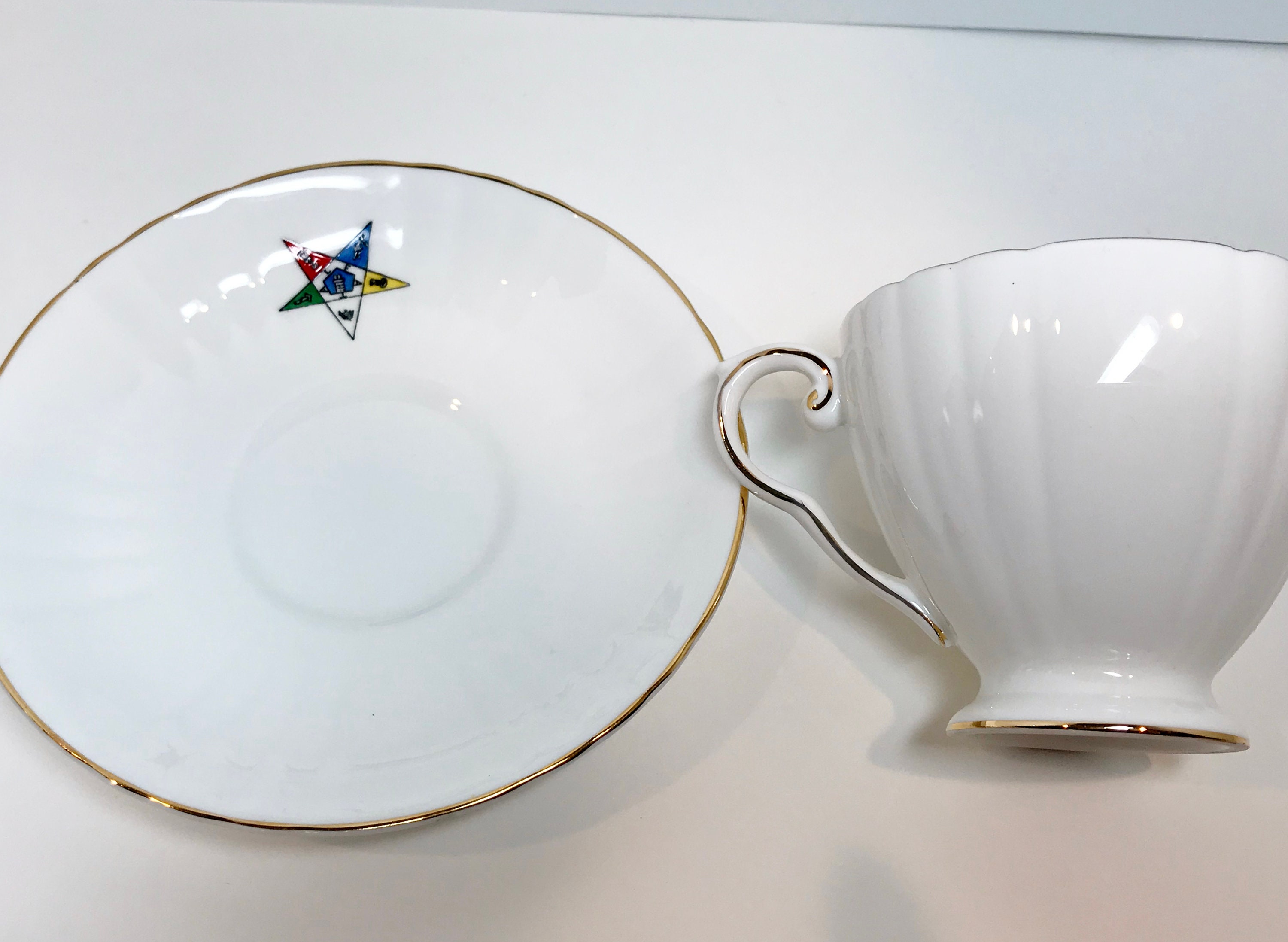 Eastern Star Tea Cup, Antique Royal Grafton Tea Cup and Saucer, Antique ...