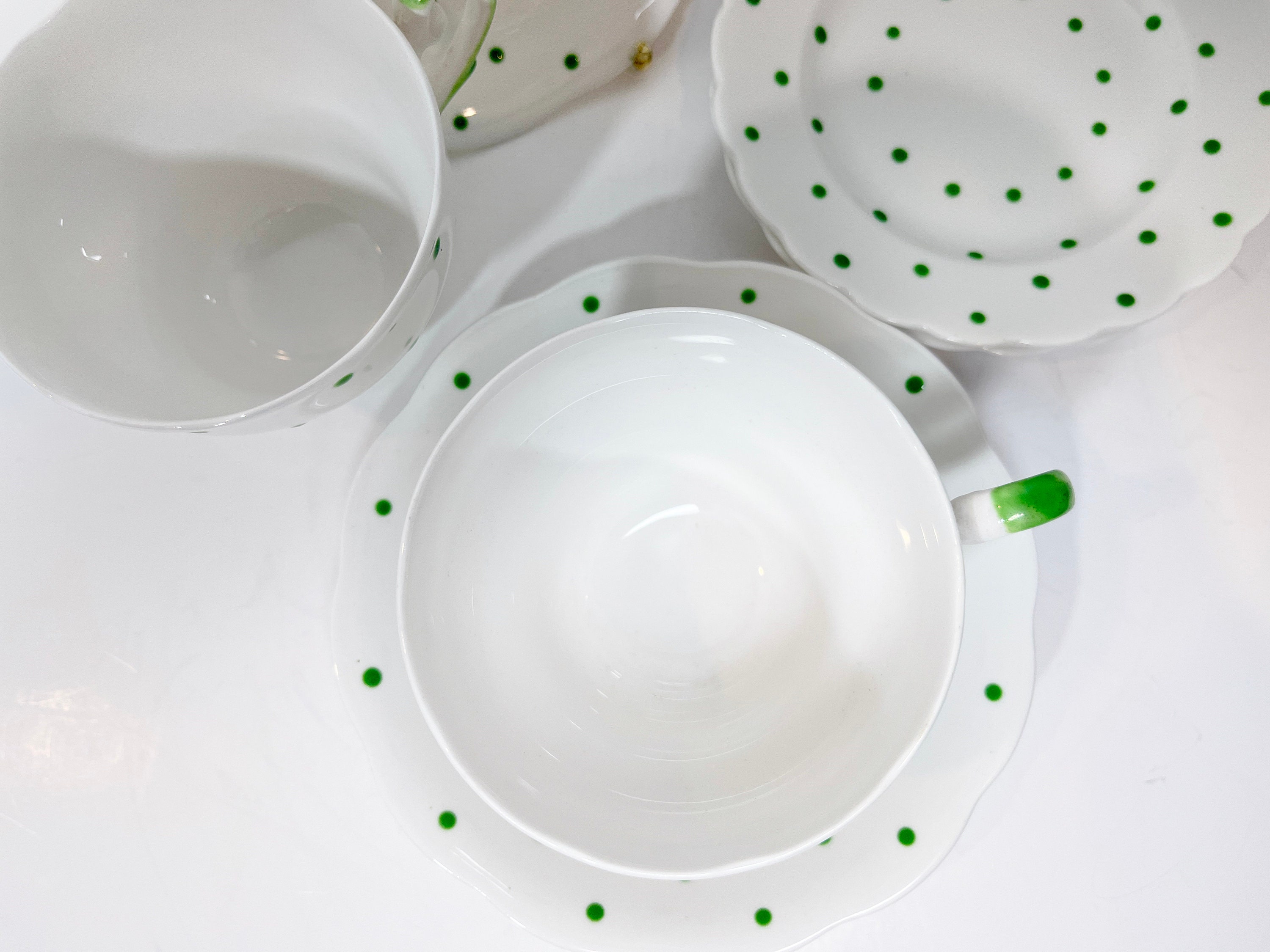 Royal Standard Tea Cups , Polka Dot Pattern , English Teacup, Matching ...