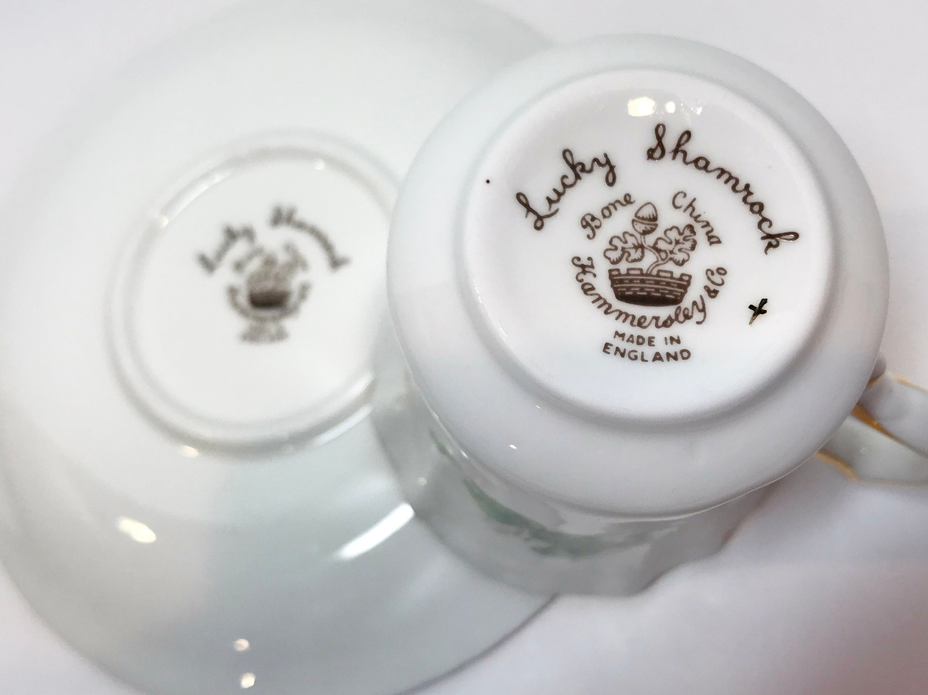 SOLD, Reserved for SR, Lucky Shamrock Demitasse by Hammersley Bone ...