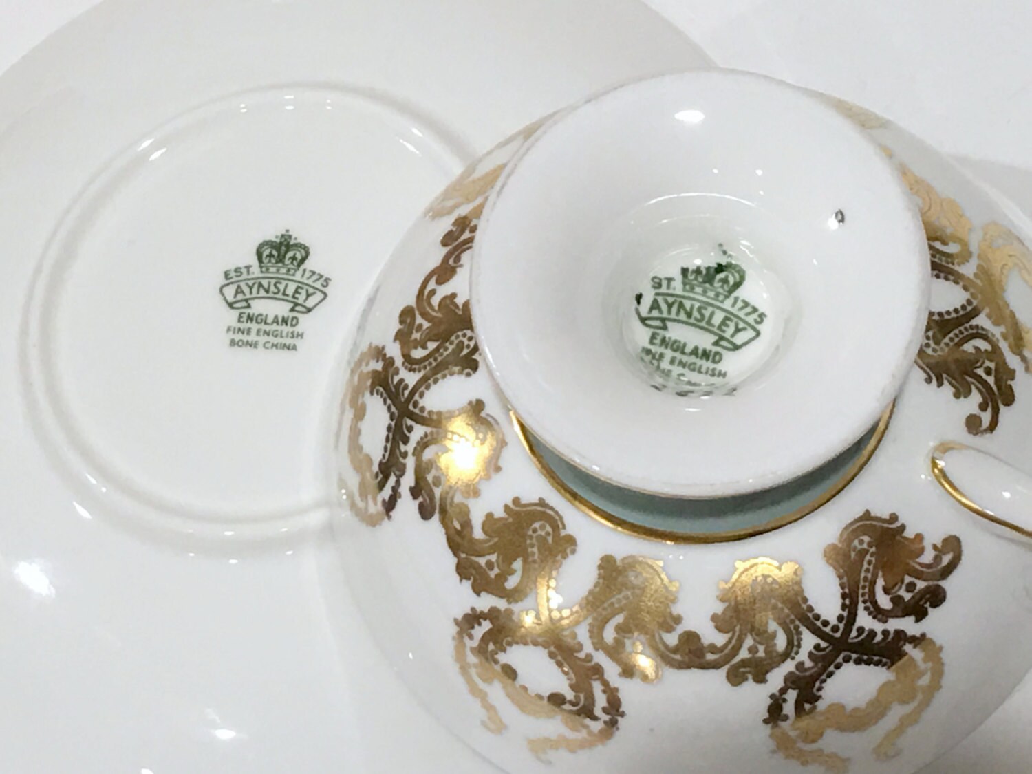 Aynsley Tea Cup and Saucer, Aynsley Signed Cup, English Tea Set ...