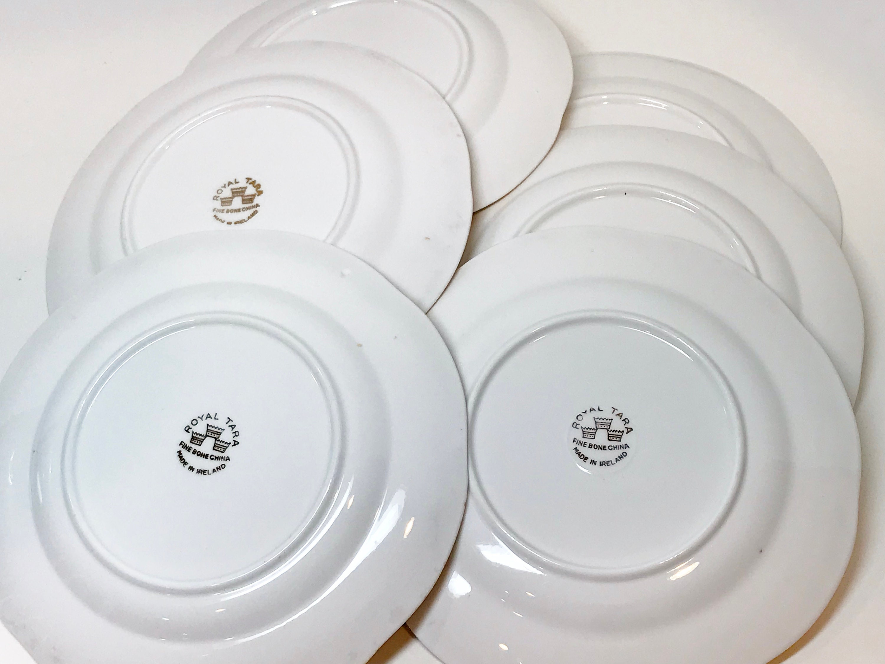 Royal Tara, Set of 6 Plates, Irish Harp Pattern, Irish Plates, Ireland ...