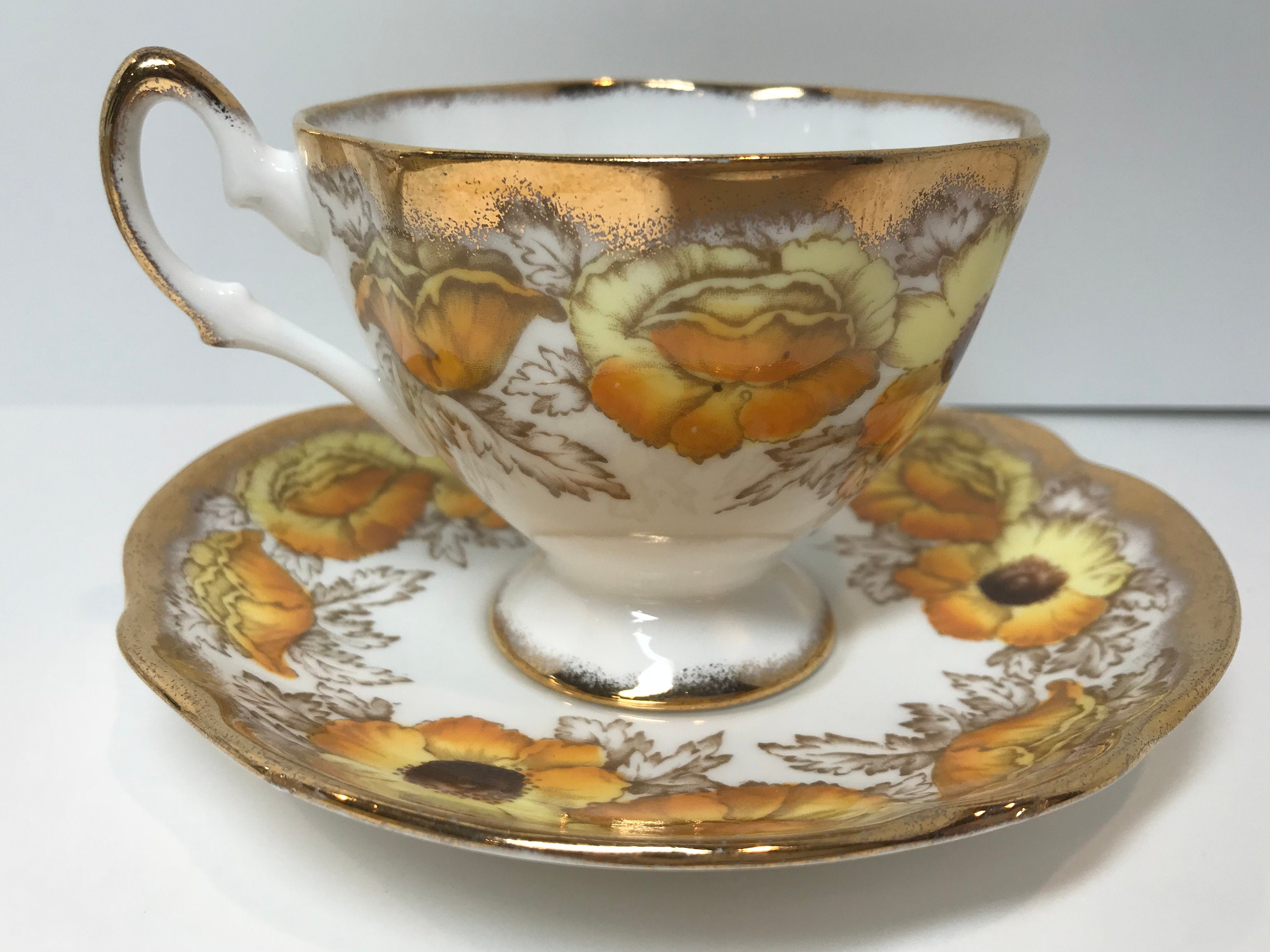 Iceland Poppy Teacup, Salisbury Tea Cup and Saucer, China Tea Cups ...
