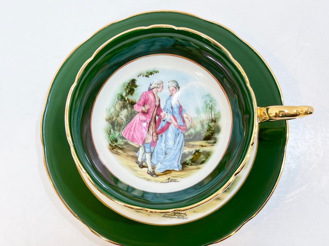 Courting Couple Tea Cup and Saucer , Regency Tea Cup , Love Story Tea ...