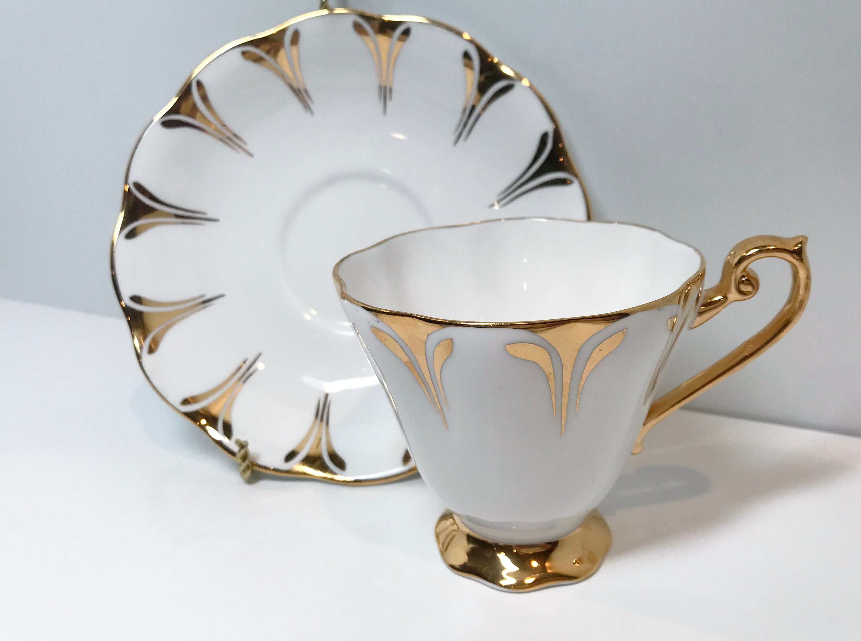 Royal Standard Tea Cup and Saucer, Gold Cups, Antique Teacups, English ...