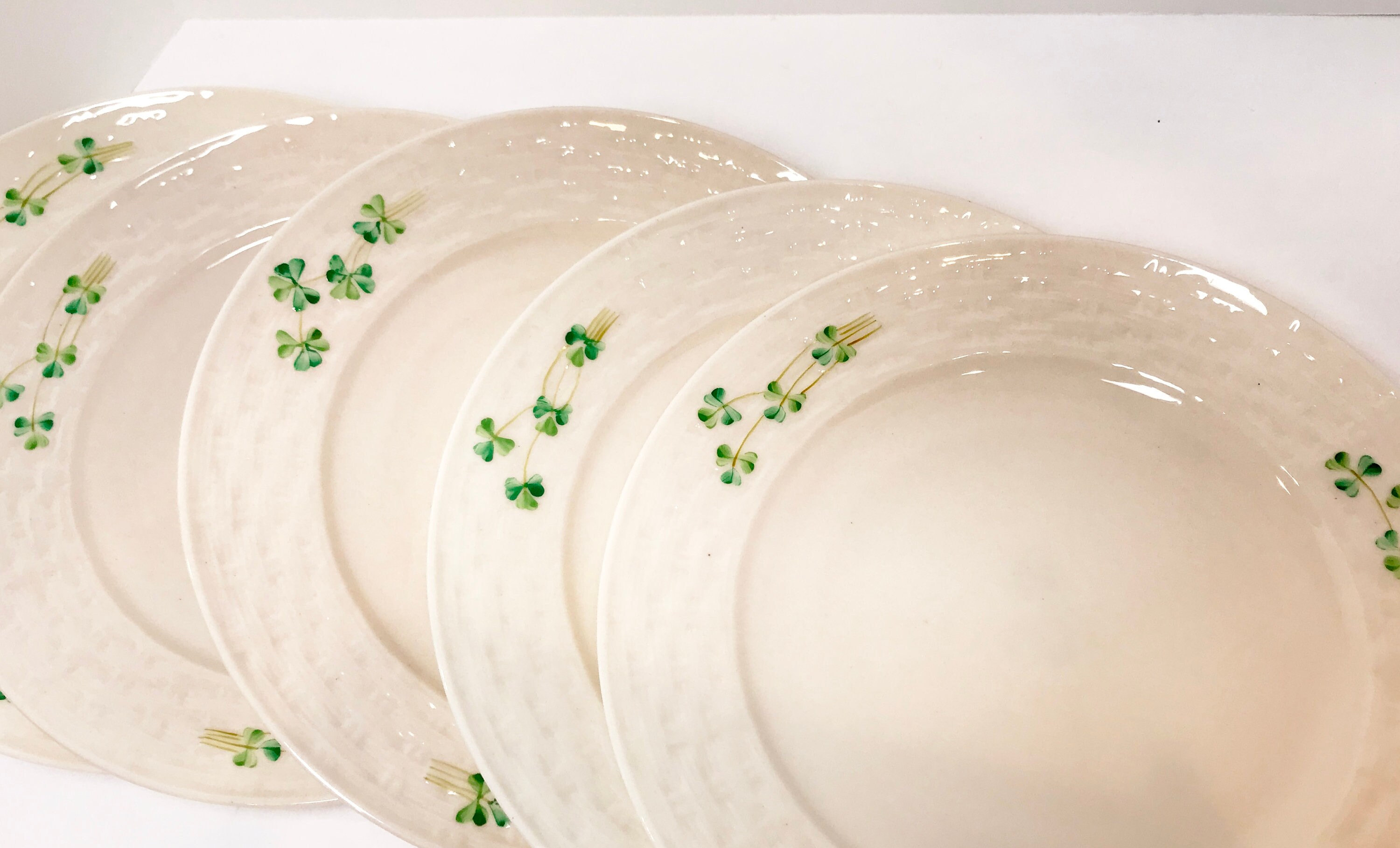 Belleek Plates, Belleek Shamrock Ware, Shamrock Plates, Belleek ...