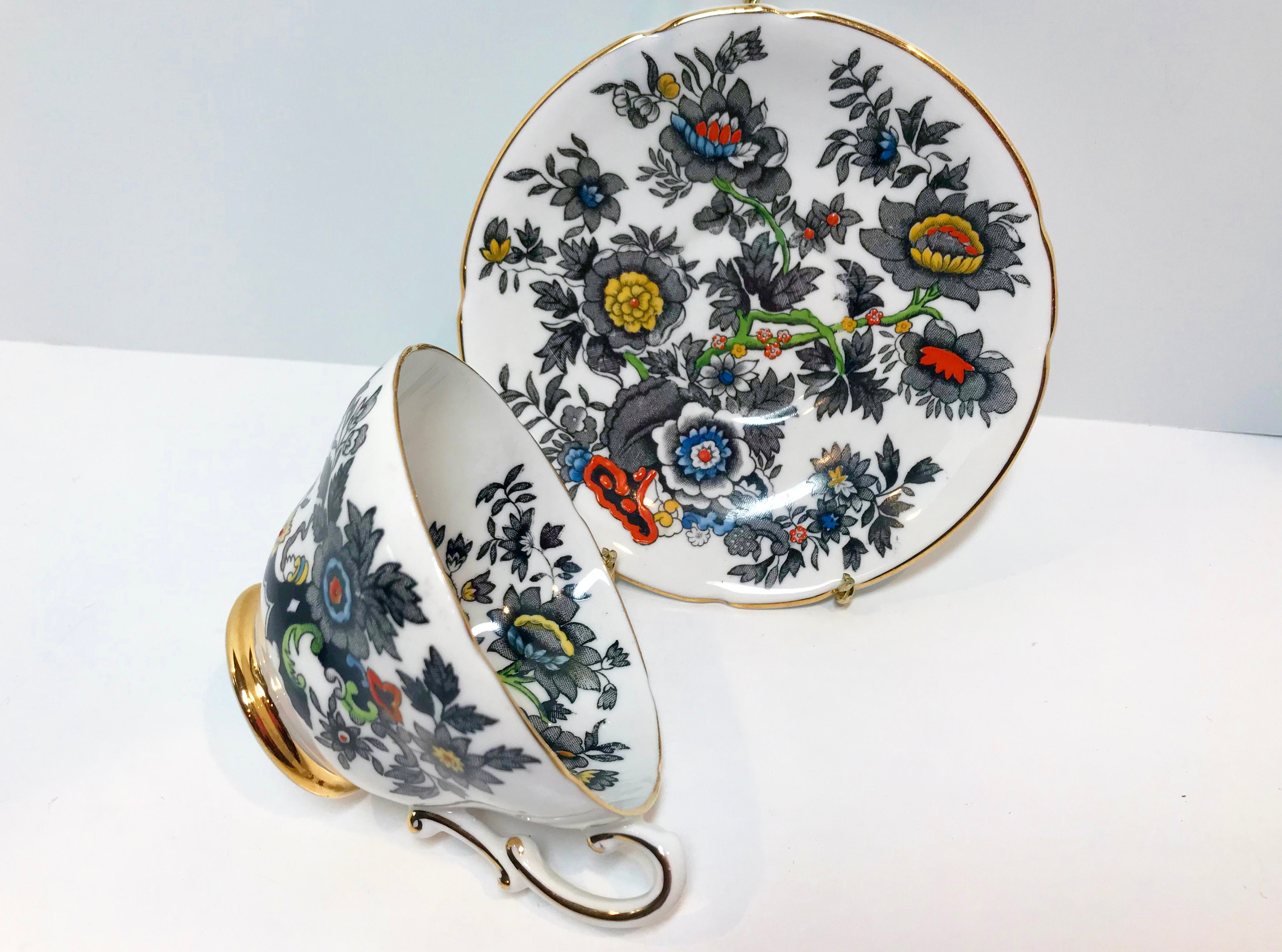 Stanley Teacup and Saucer, Floral Tea Cups, Antique Teacups Vintage ...