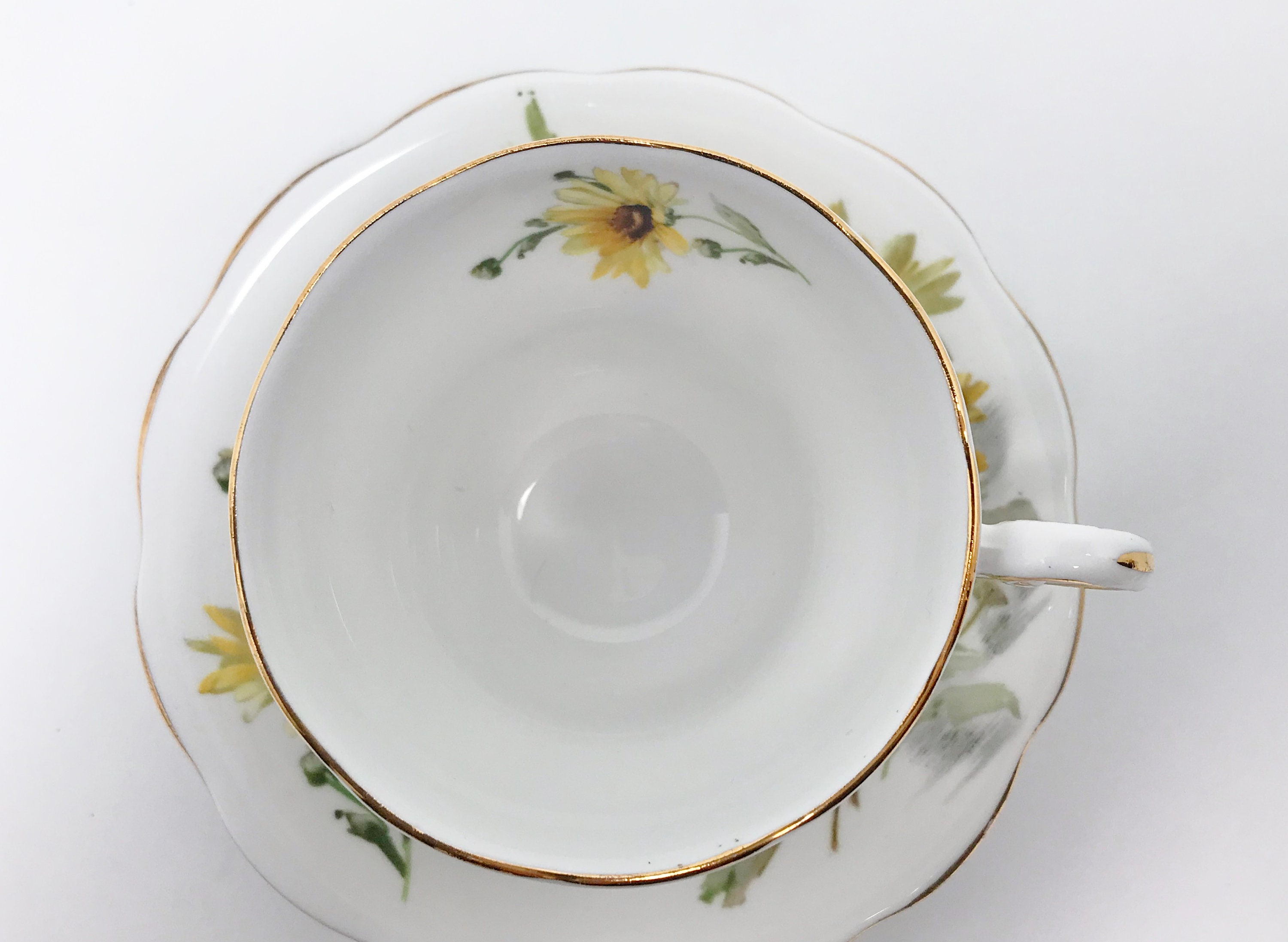 Brown Eyed Susan Royal Standard Teacup and Saucer, English Bone China ...