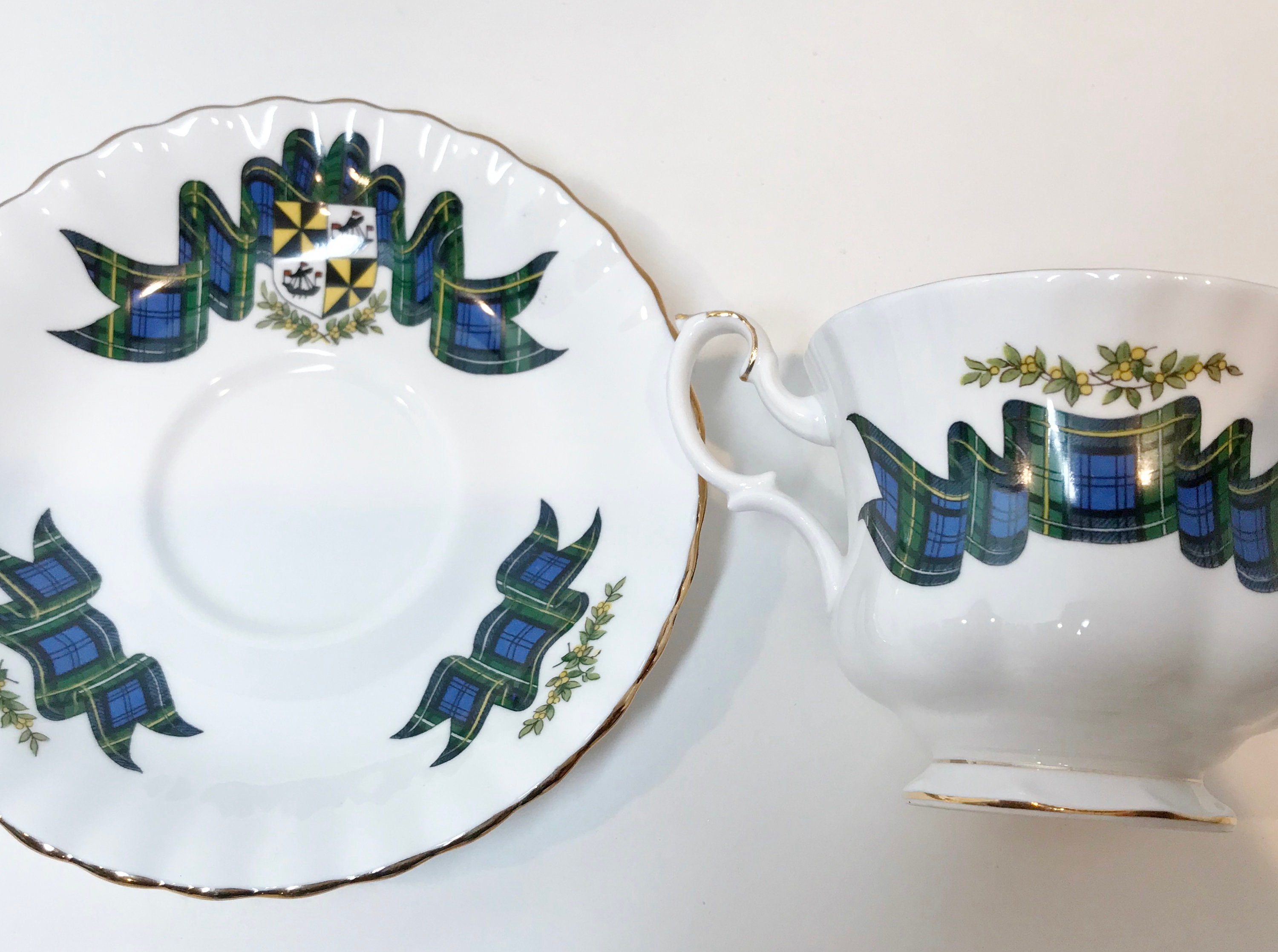 Clan Campbell Tartan Cup, Scottish Tea Cup and Saucer, Scotland Tea ...