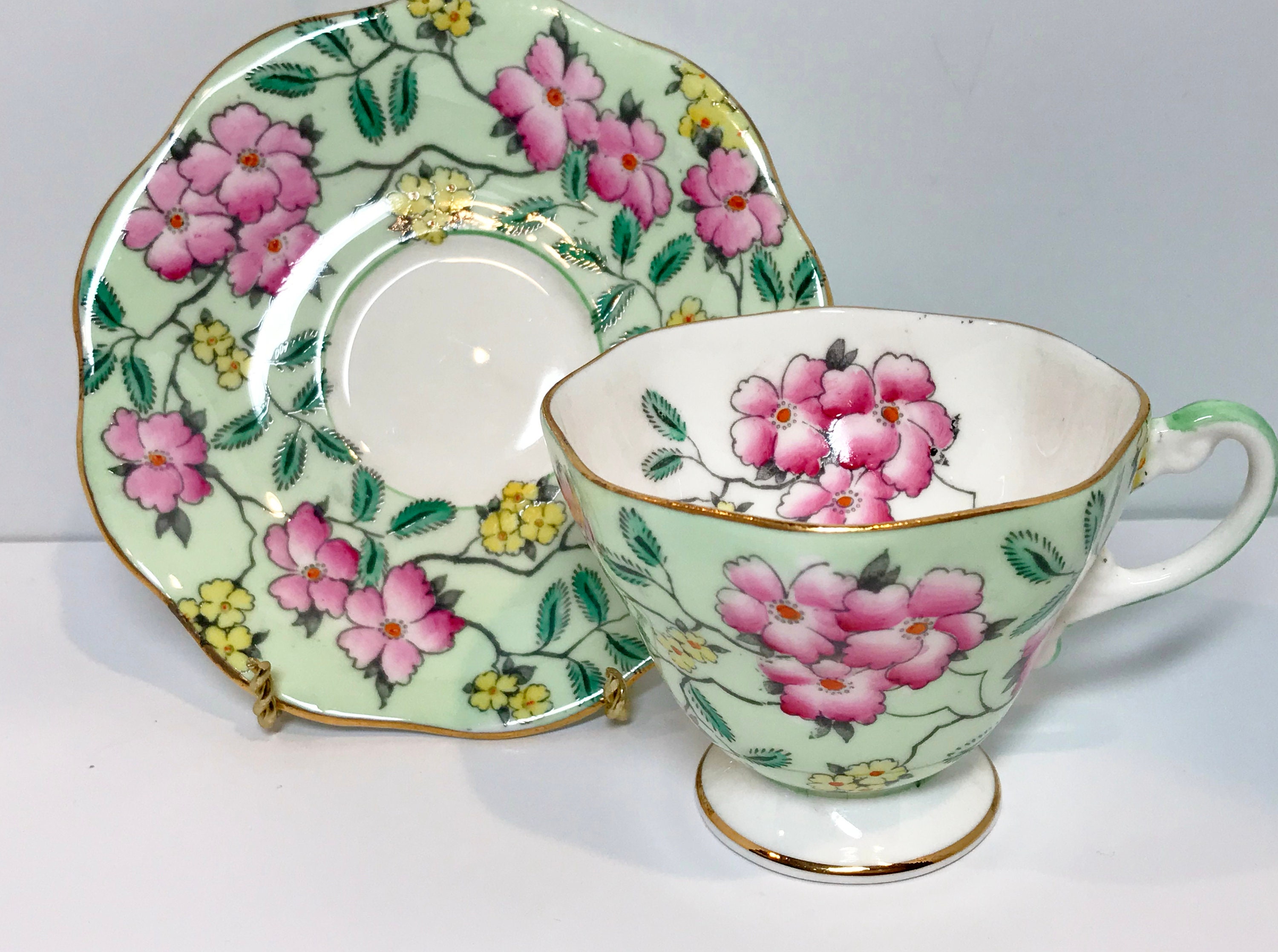 Springdale by Foley Tea Cup and Saucer, Foley Teacup, English Bone ...