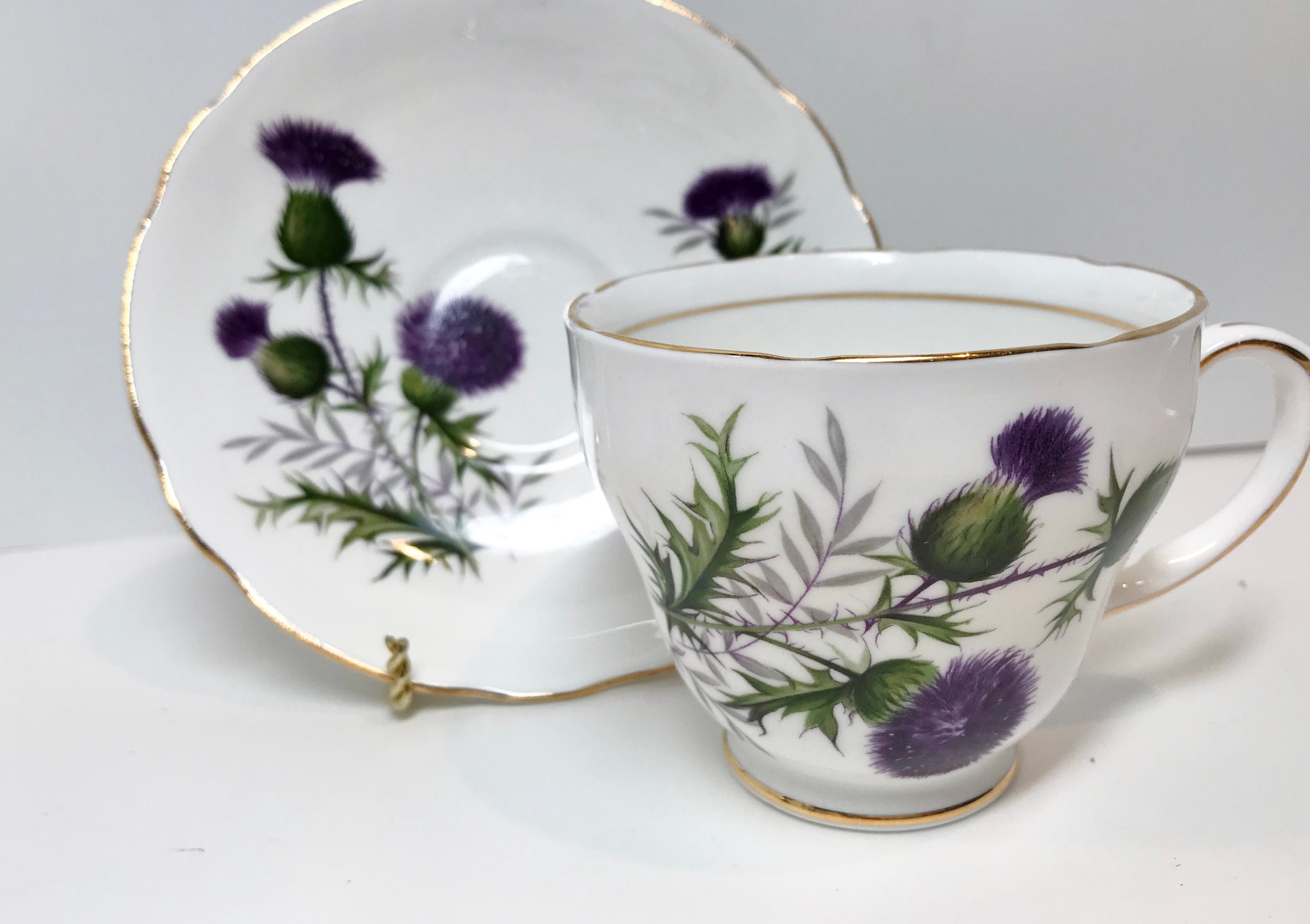 Thistle Tea Cup and Saucer, Duchess Tea Cups, Scottish Tea Cups ...