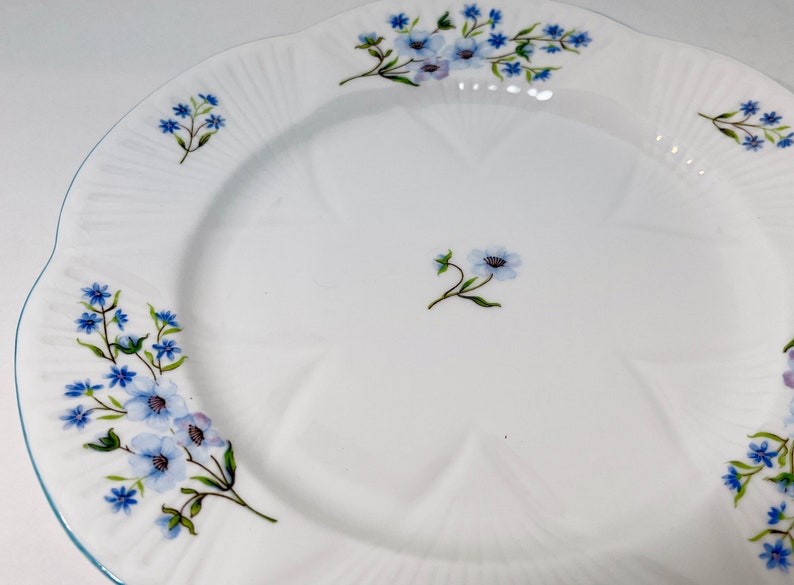 Shelley 8 Inch Plate Blue Rock Pattern Shelley China Floral - Etsy