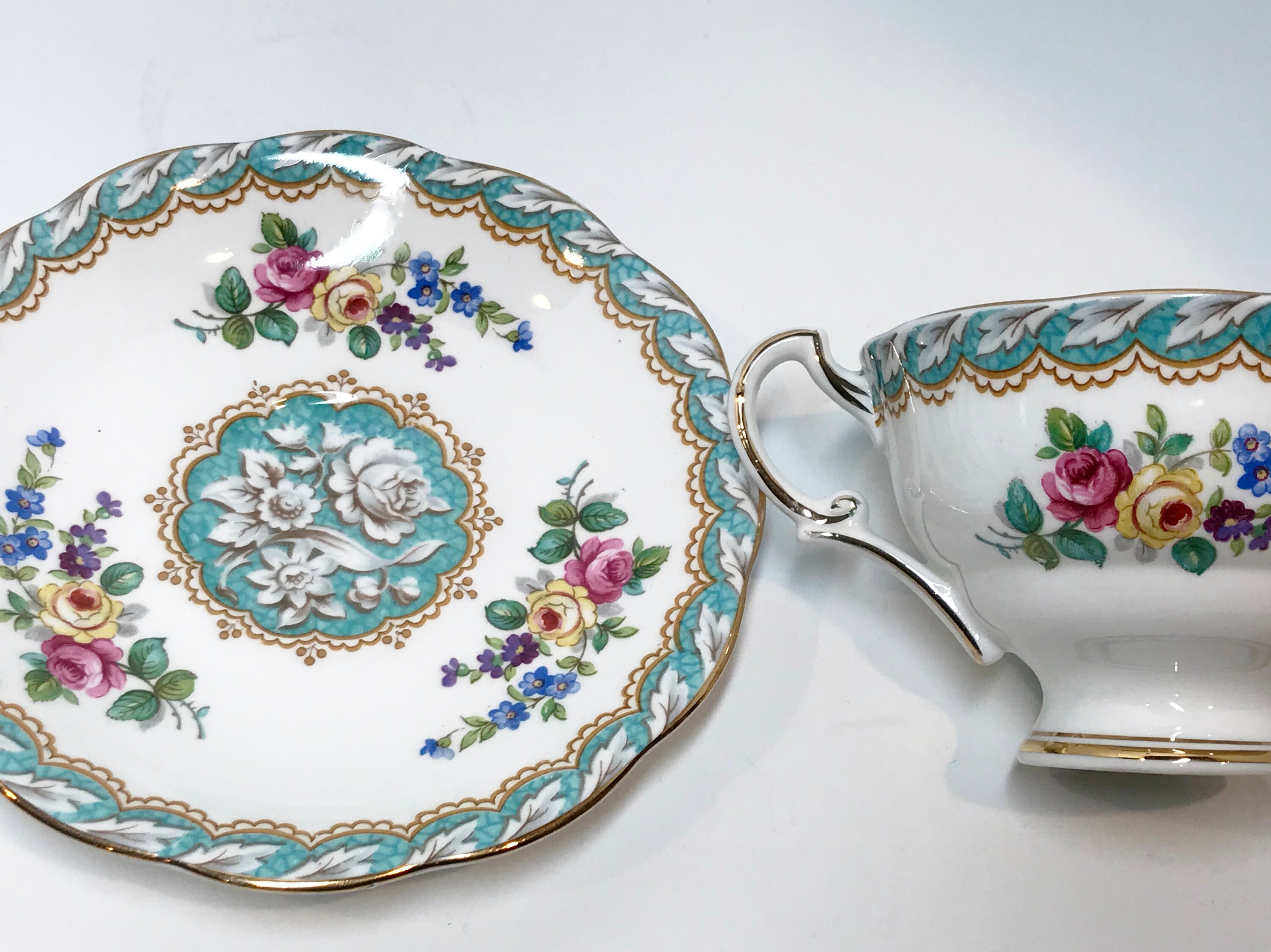 Royal Standard Tea Cup and Saucer, Fascination Pattern, English Teacups ...
