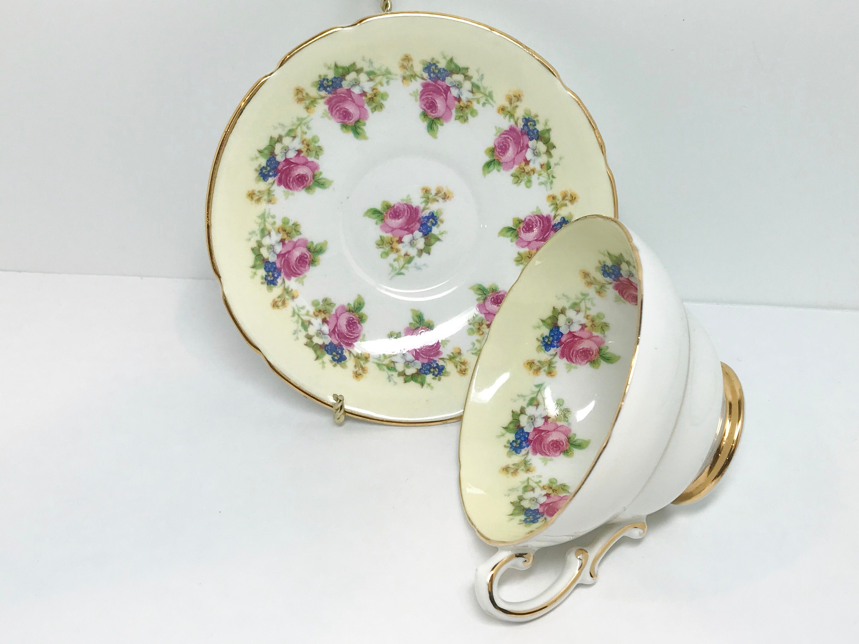 Stanley Tea Cup and Saucer, Floral Tea Cups, Yellow Floral Tea Cup ...