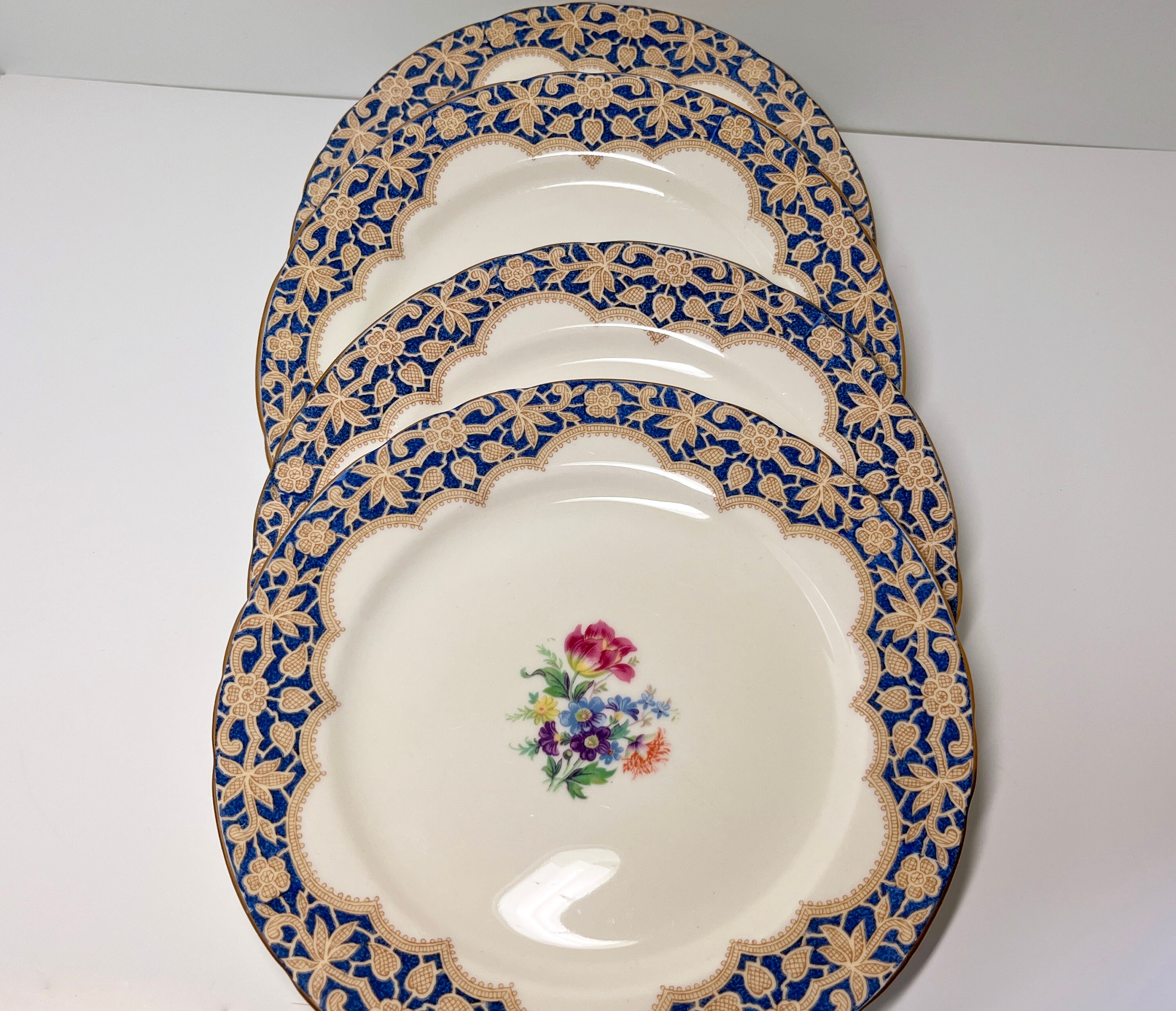 Aynsley Plates , Set of Four Aynsley , English Bone China , Floral ...