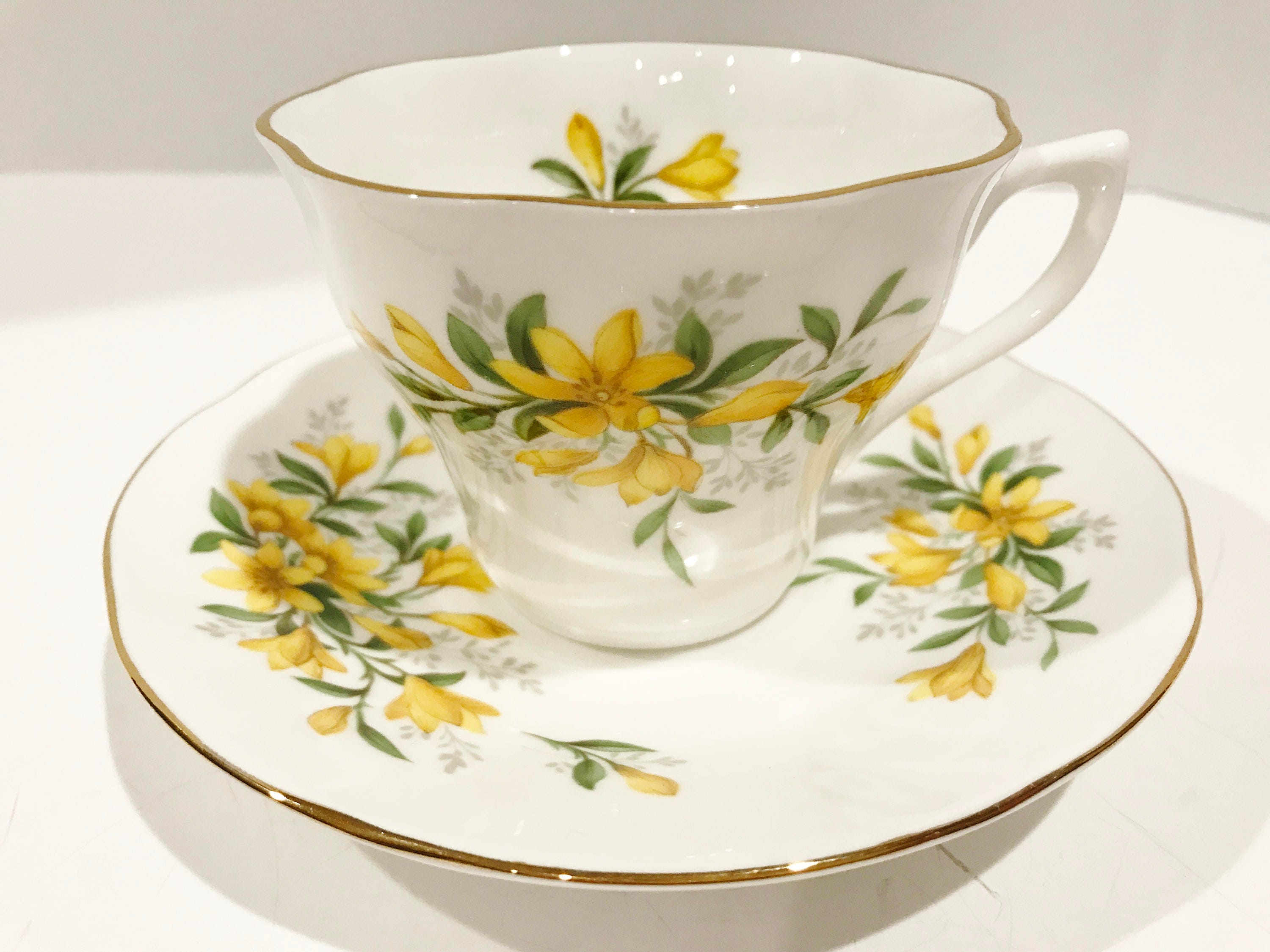 Queens Tea Cup and Saucer, English Bone China Cups, Floral Cups, Tea ...