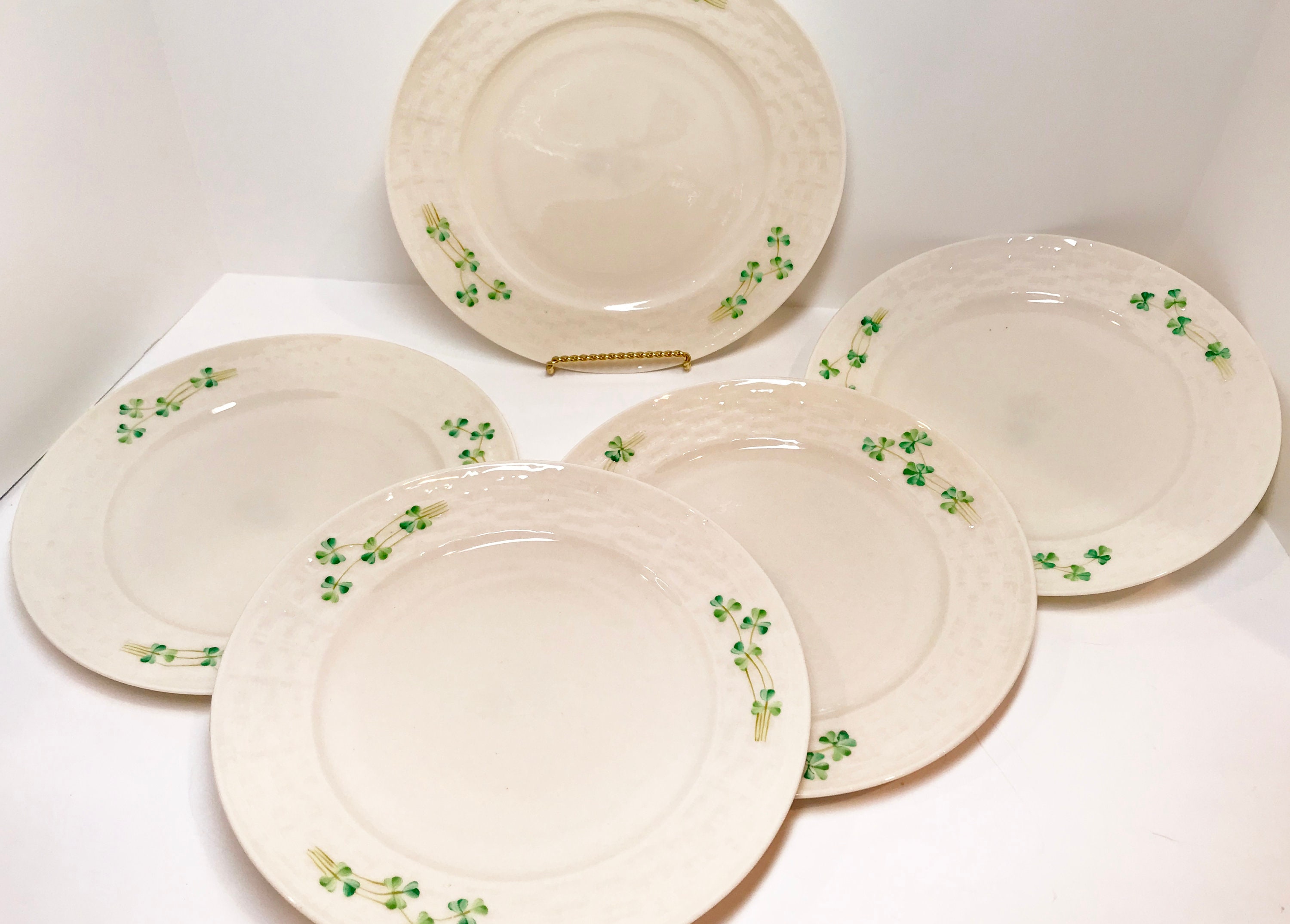 Belleek Plates, Belleek Shamrock Ware, Shamrock Plates, Belleek ...