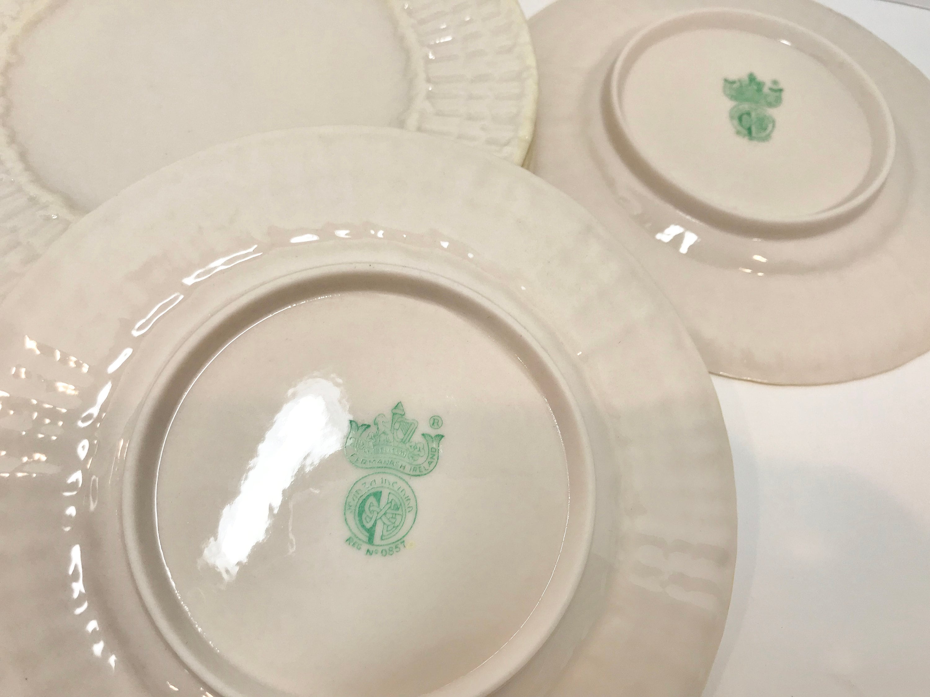 Set of Six Belleek Plates, Limpet Plates, 6.25 Plates, Belleek Limpet ...