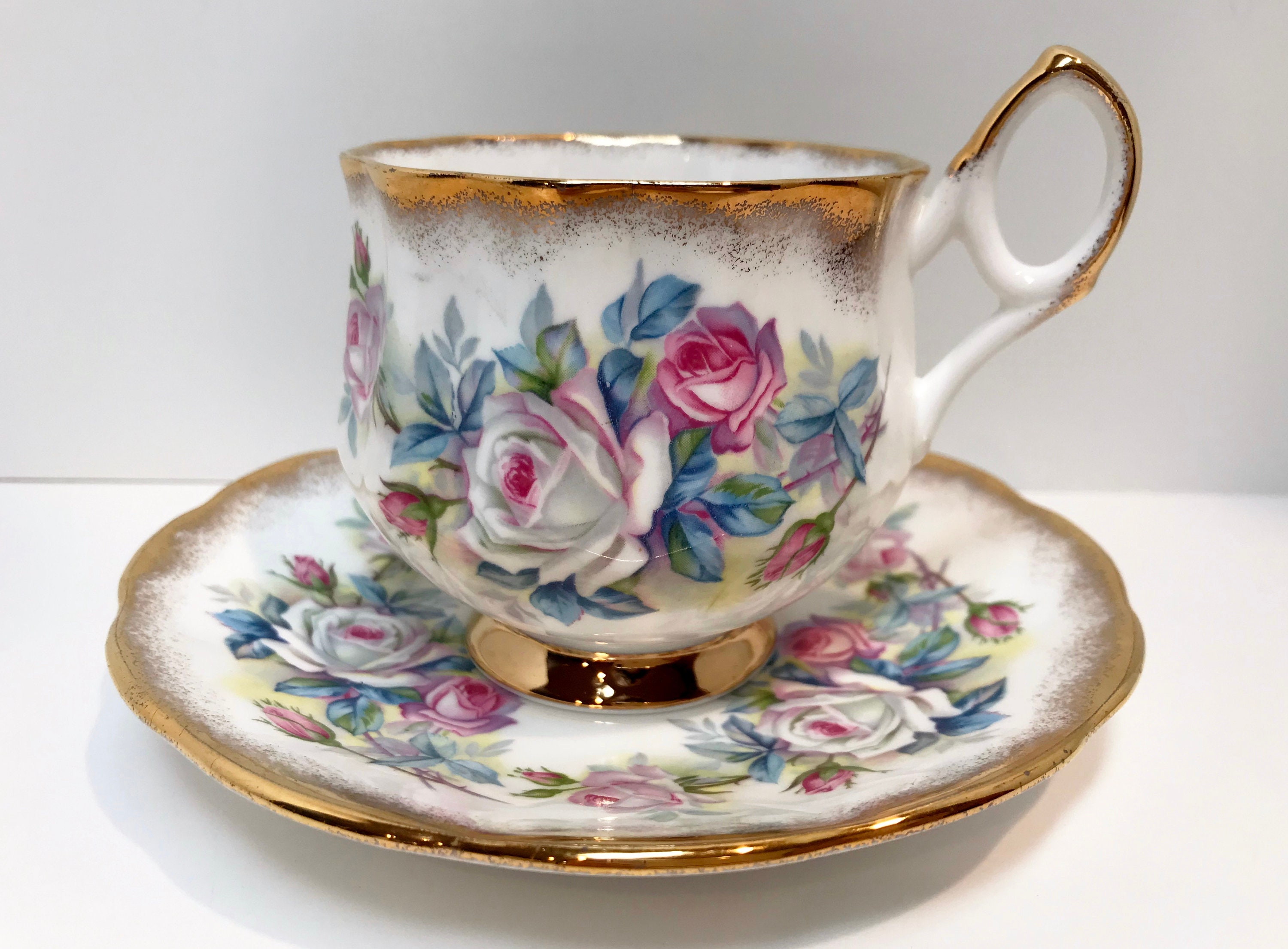 Elizabethan Teacup and Saucer, Rose Tea Cups, Elizabethan Teacups ...