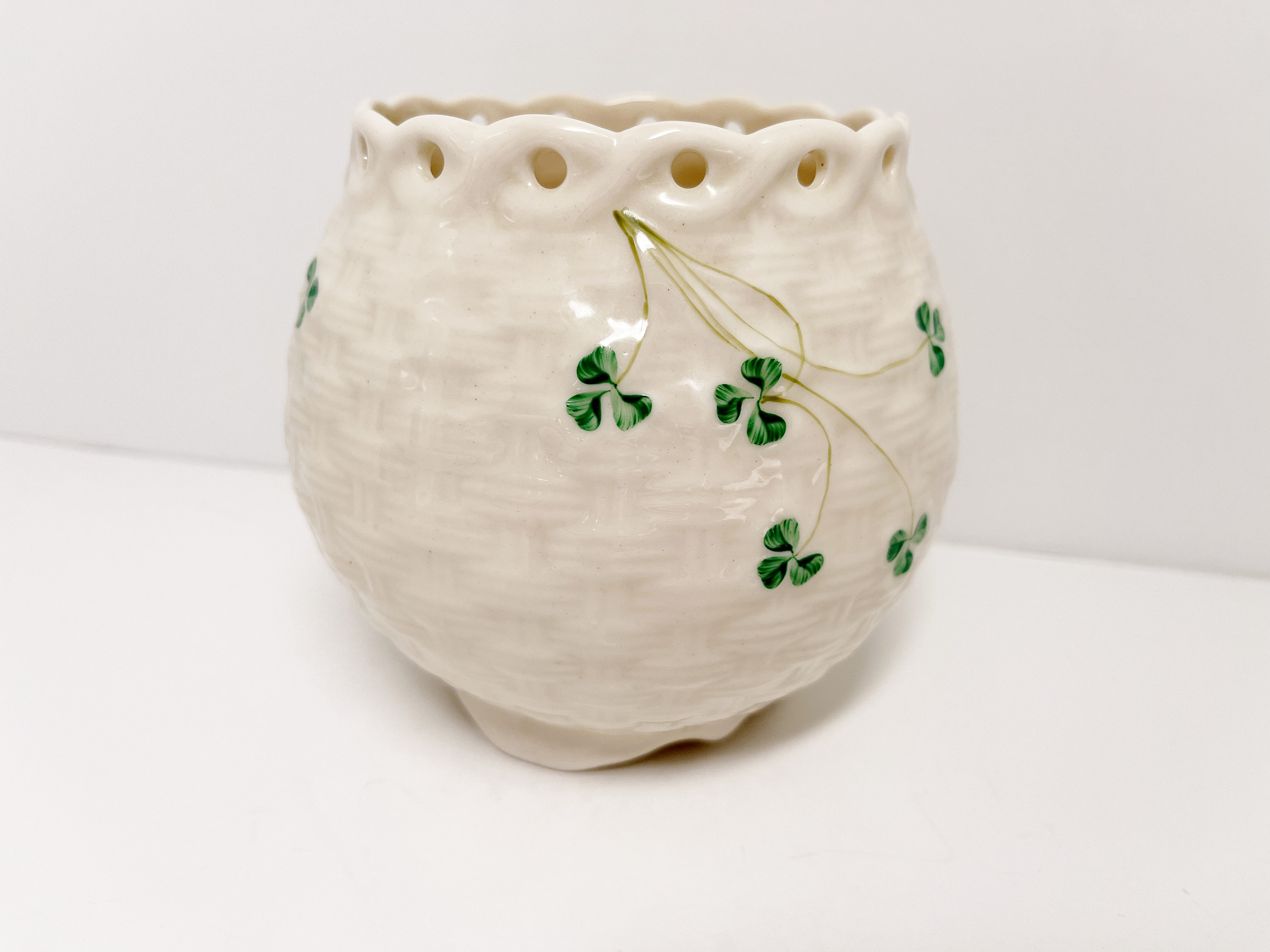 Shamrock Belleek Vase, Irish Vase, Belleek China, Irish Porcelain, Made ...