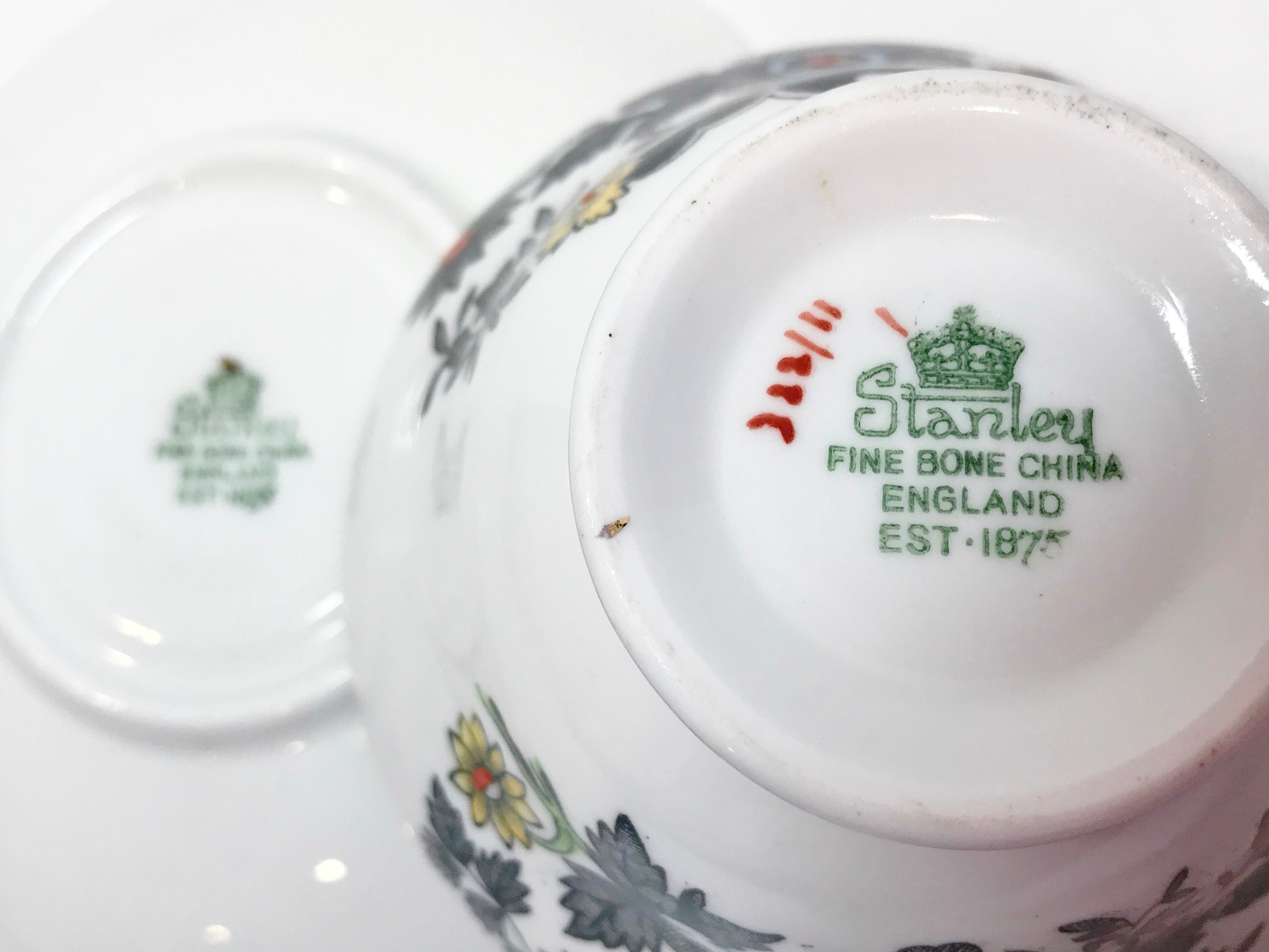 Stanley Teacup and Saucer, Floral Tea Cups, Antique Teacups Vintage ...