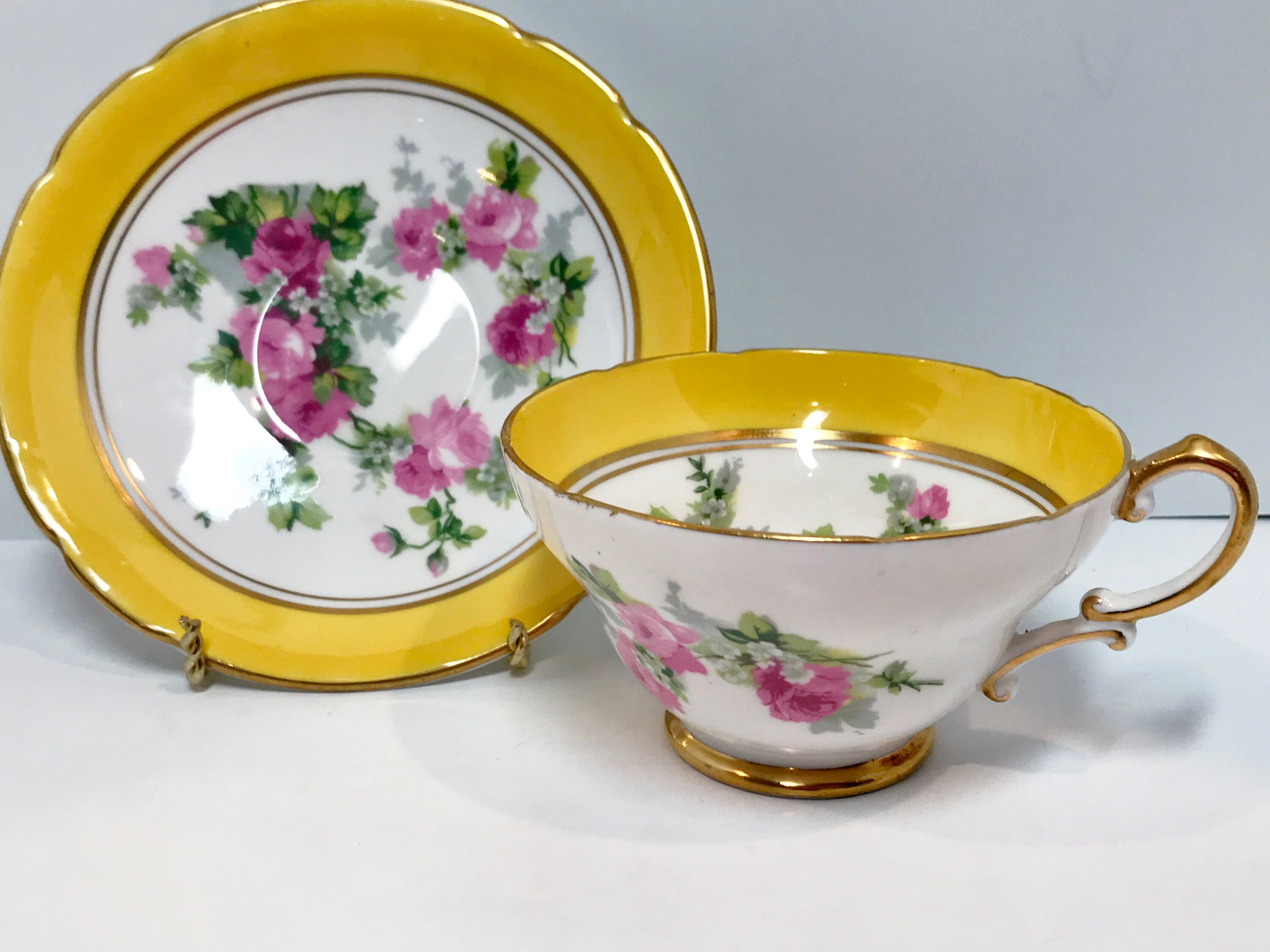 Stanley Tea Cup and Saucer, Floral Tea Cups, Antique Teacups Vintage ...
