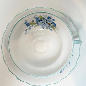 Forget Me Not Teacup and Saucer by Rosina Bone China , Floral Tea Cup ...