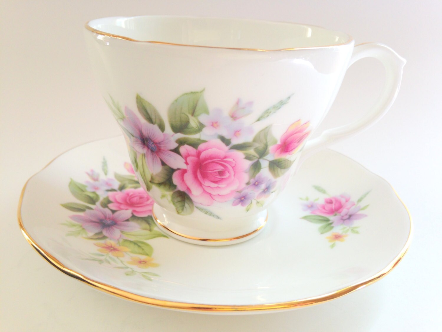 Duchess Tea Cup and Saucer, Tea Set, English Bone China Cups, Bouquet ...