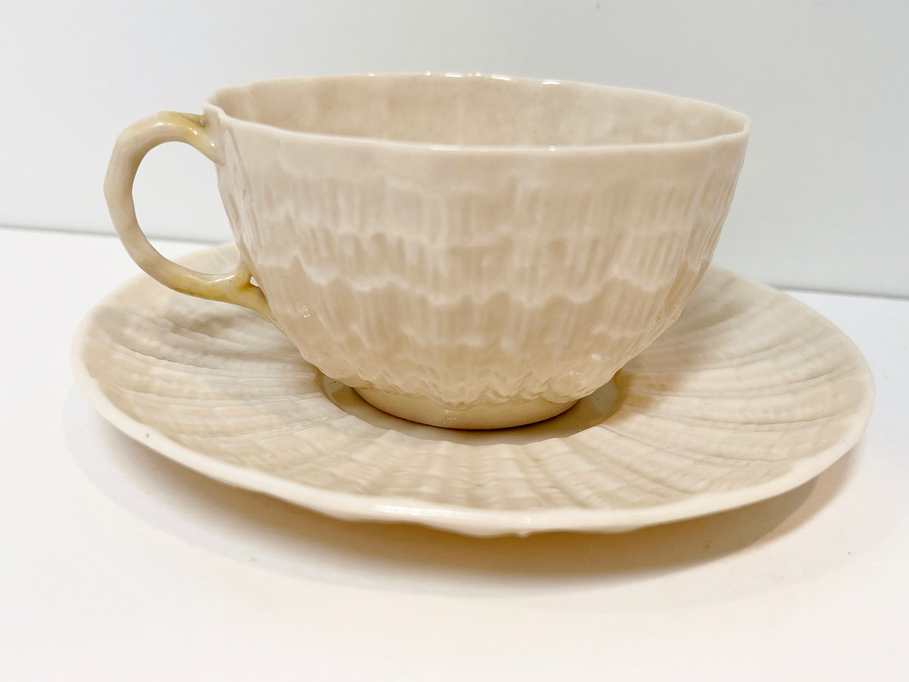 Reserved for SR, Antique Belleek Teacup and Saucer, Belleek China ...