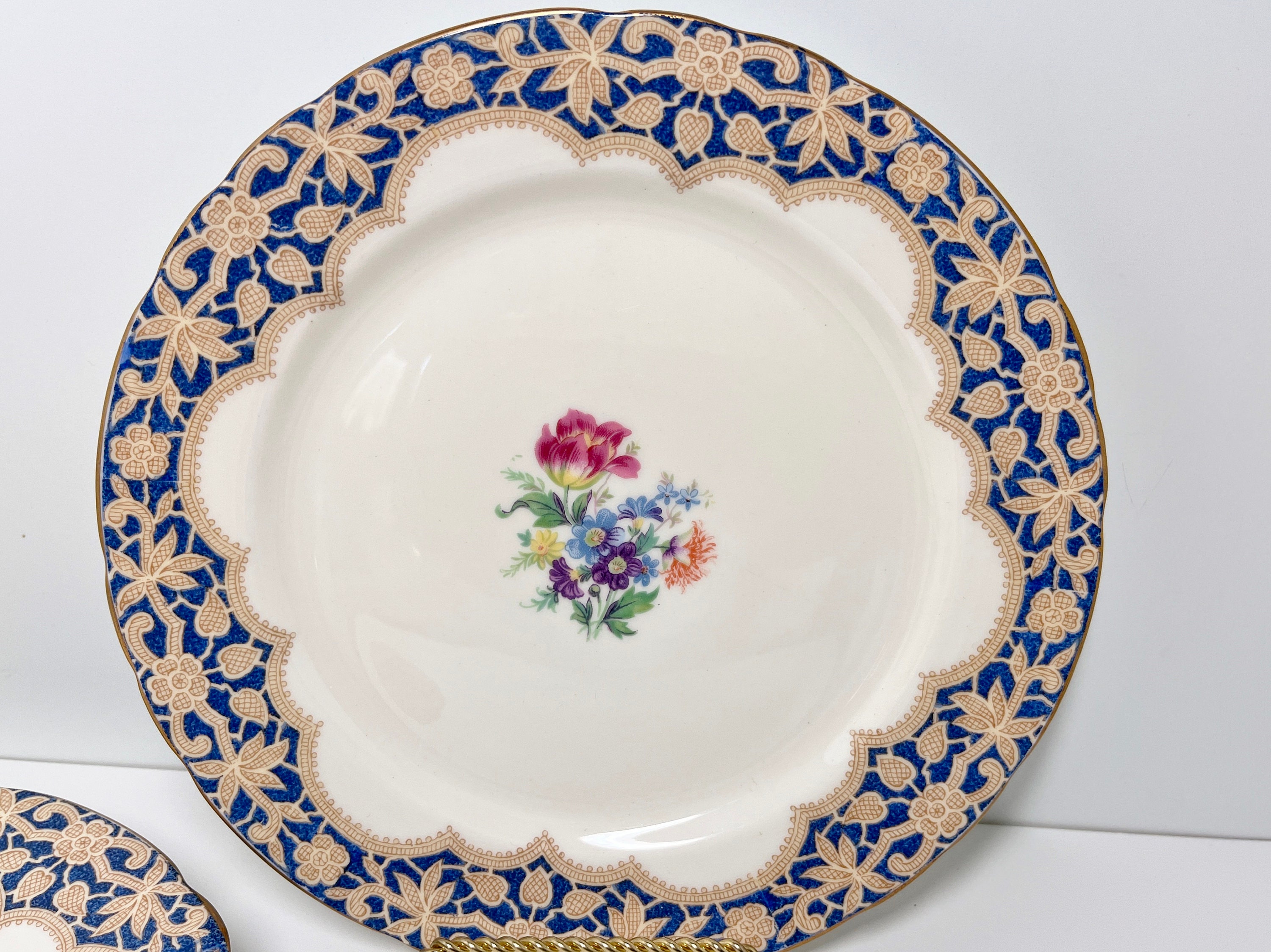 Aynsley Plates , Set of Four Aynsley , English Bone China , Floral ...
