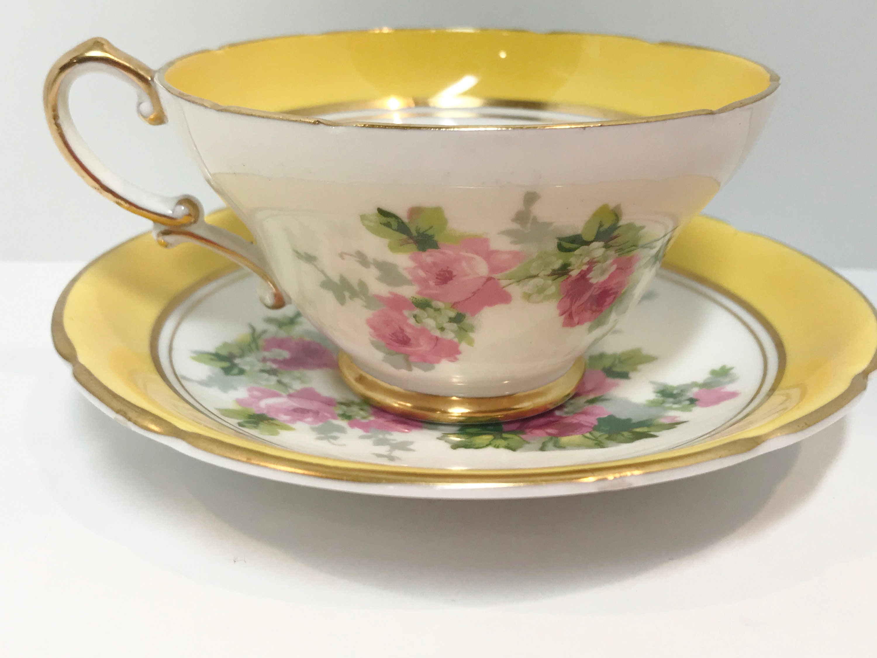 Stanley Tea Cup and Saucer, Floral Tea Cups, Antique Teacups Vintage ...
