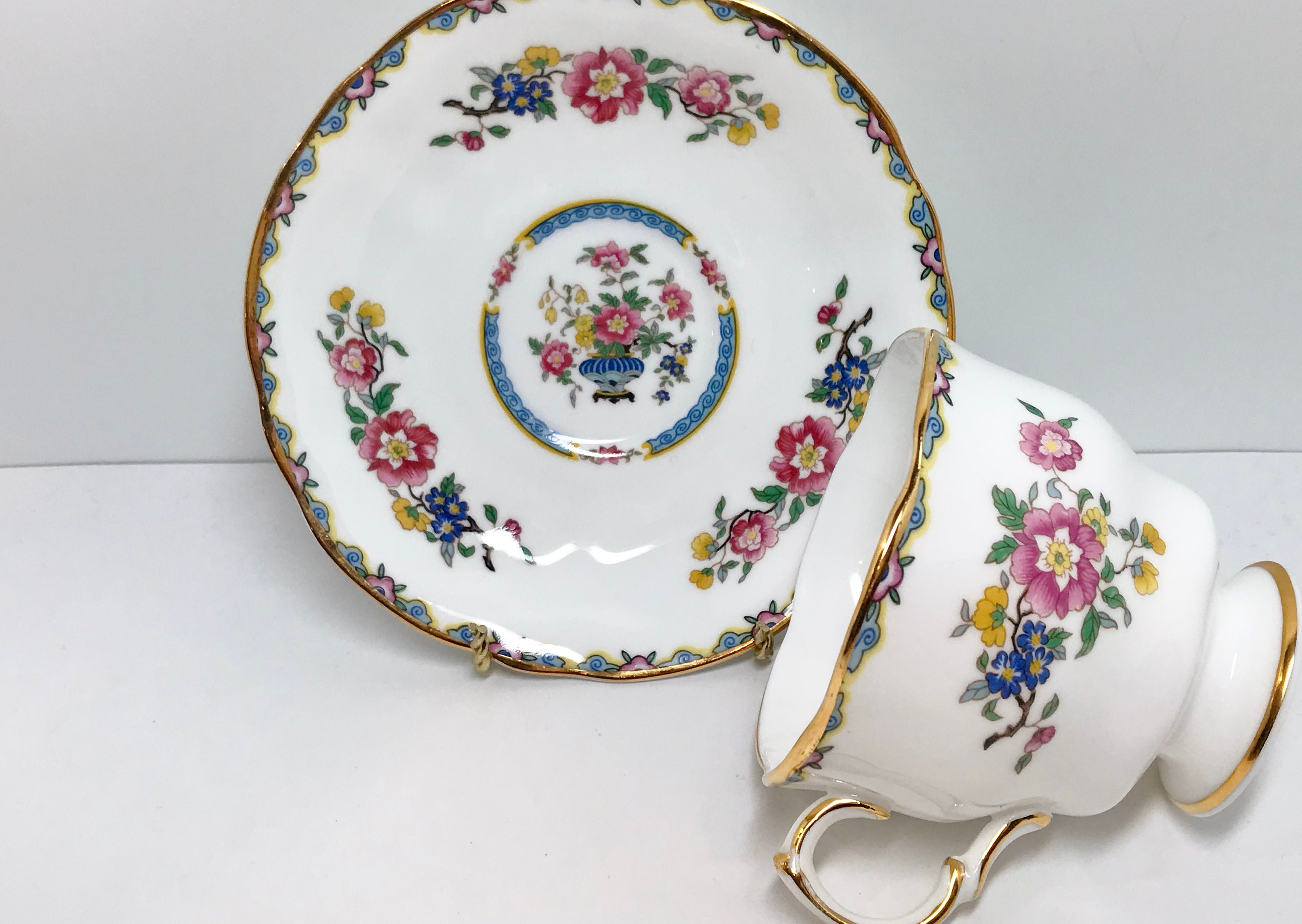 Irish Bone China, Arklow Teacup and Saucer, Irish Teacup, Made in ...