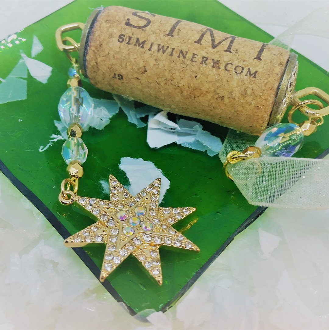 Wine Cork Star Ornament Sun Catcher Hanging Wine Cork - Etsy