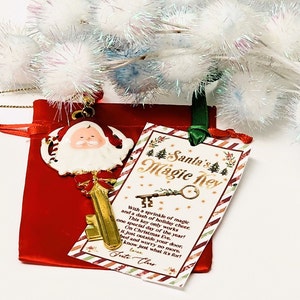 Santa Clause Key Ornament Santa's Magical Key Red Enamel Santa Ornament ...