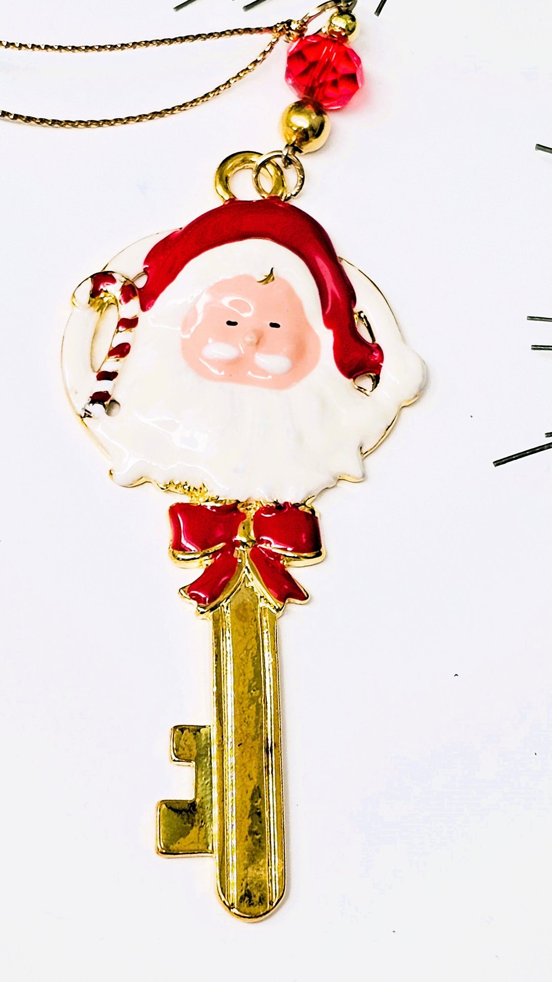 Santa Clause Key Ornament Santa's Magical Key Red Enamel Santa Ornament ...