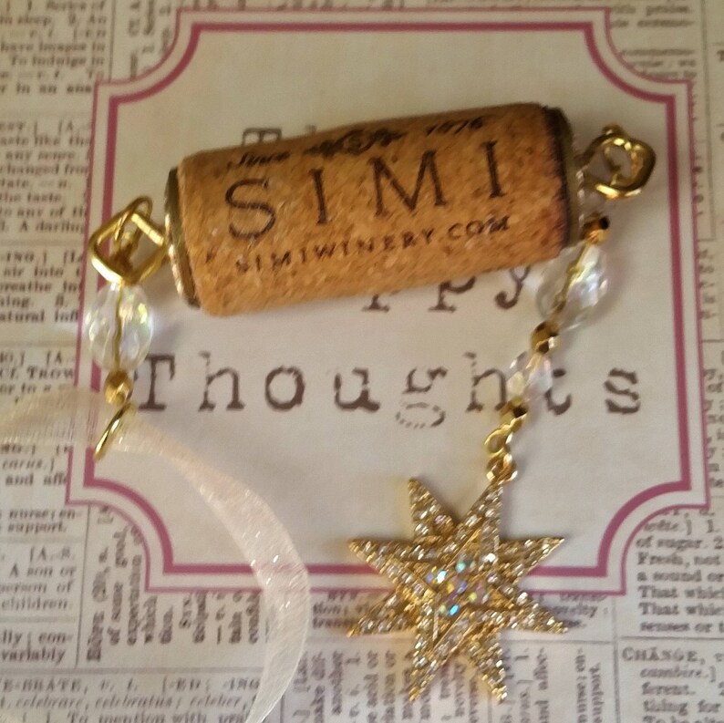 Wine Cork Star Ornament Sun Catcher Hanging Wine Cork - Etsy