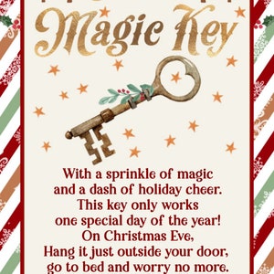 Santa Clause Key Ornament Santa's Magical Key Red Enamel Santa Ornament ...