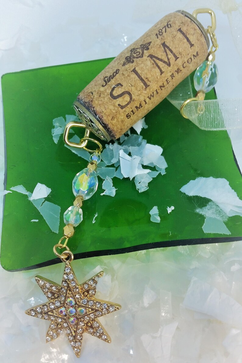Wine Cork Star Ornament Sun Catcher Hanging Wine Cork - Etsy