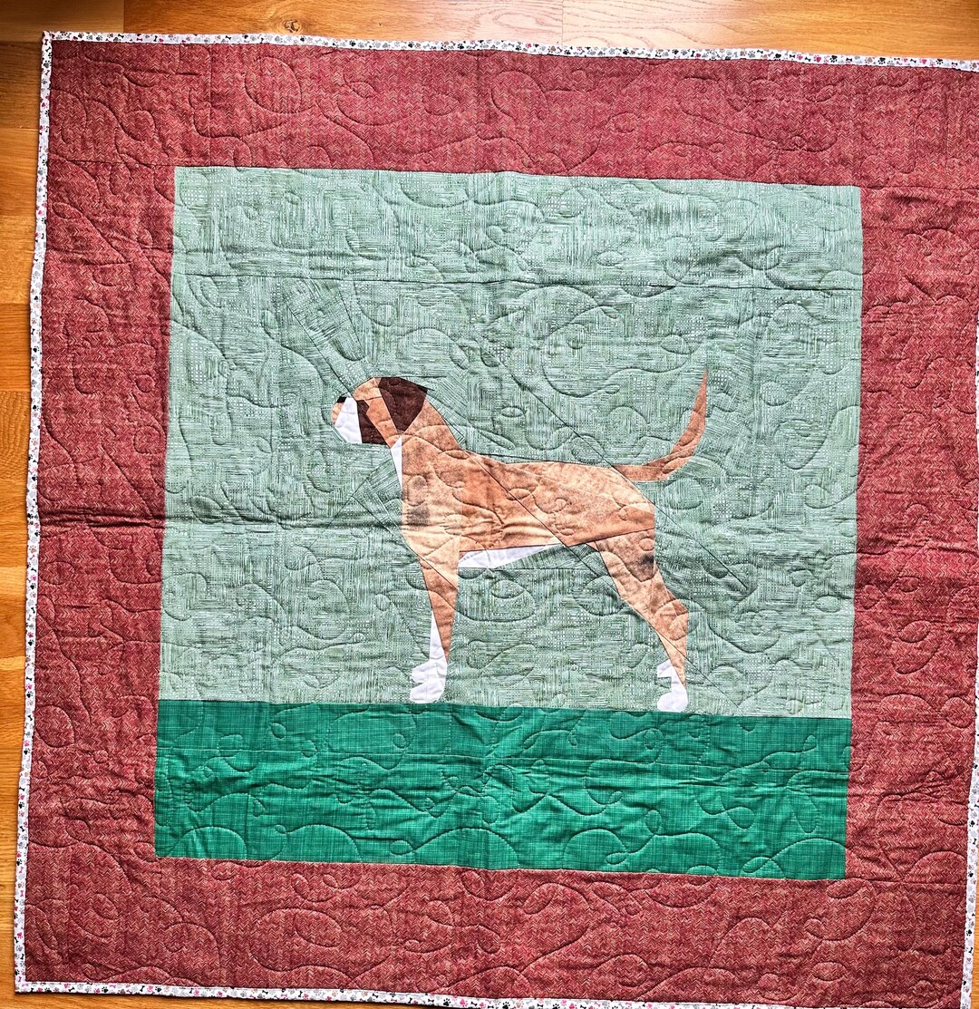 Super Cute Bert the Boxer Quilt – Adorable Boxer Dog Lap Blanket or ...