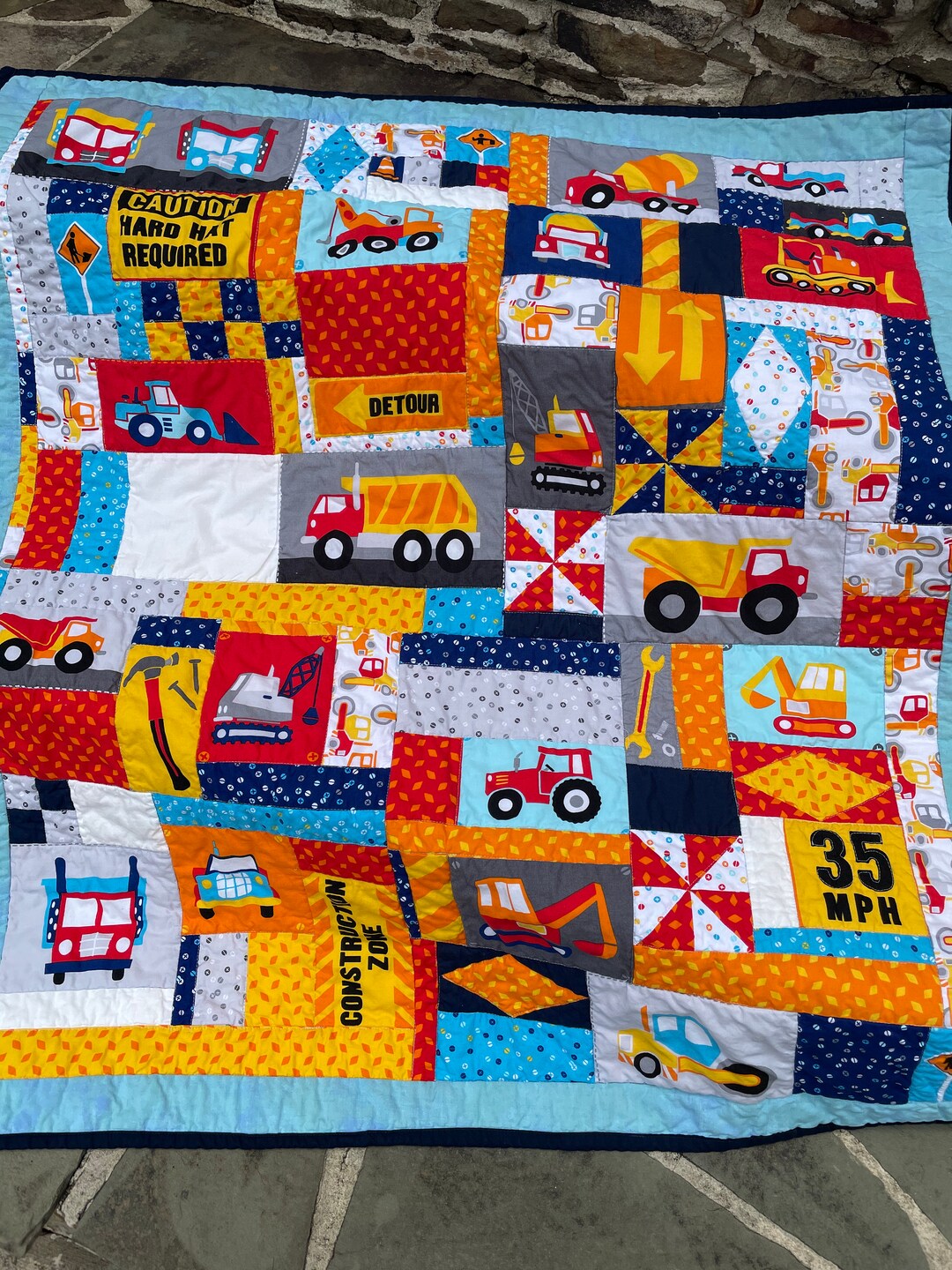 Let's Get Moving ...construction Themed Cozy Baby/ Nursery/ Crib ...