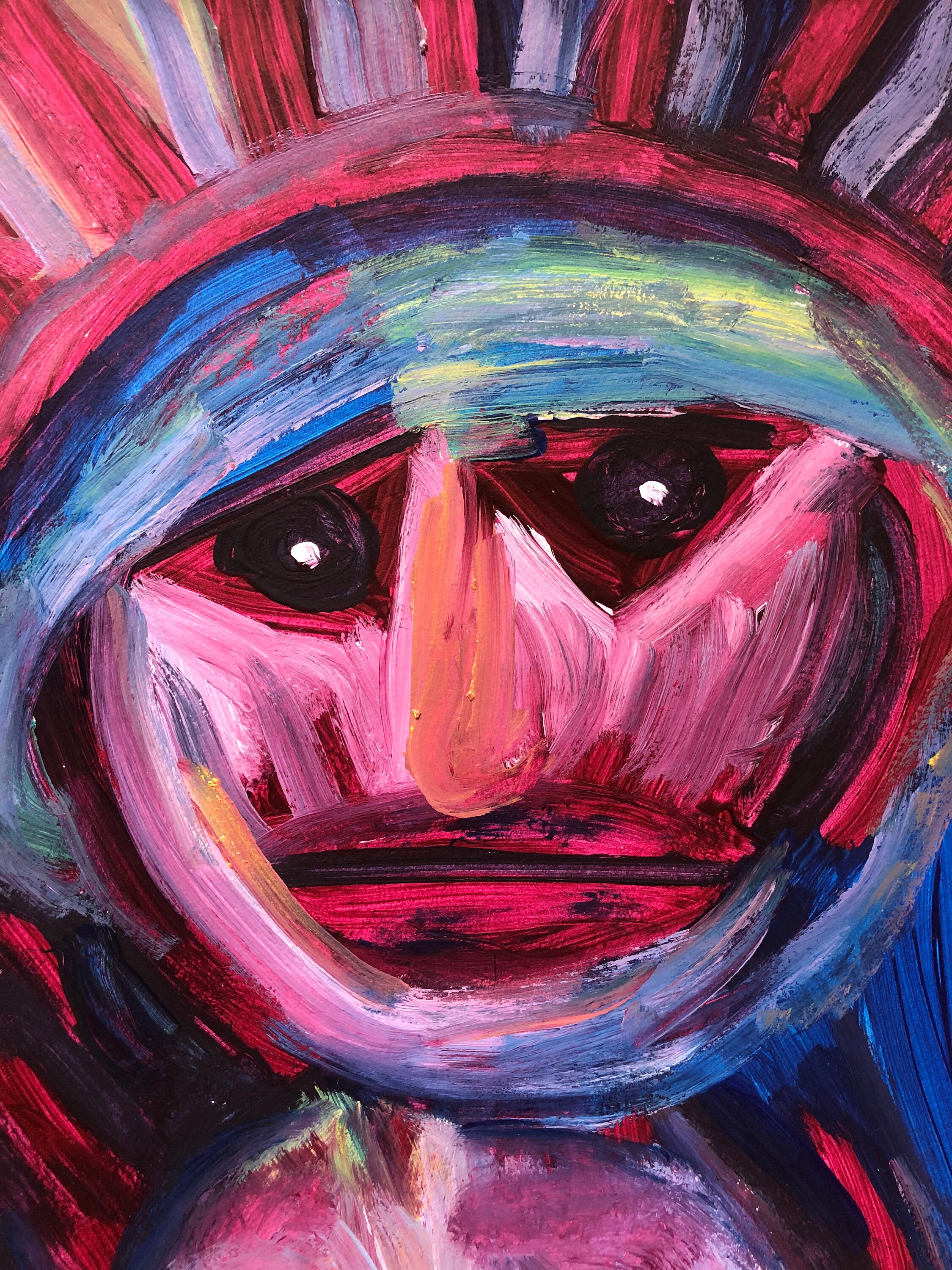 Painting of Messy Person 9 x 12 | Etsy