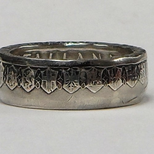 Silver Rupee Coin Ring India 1877 1901 One Rupee Coin | Etsy