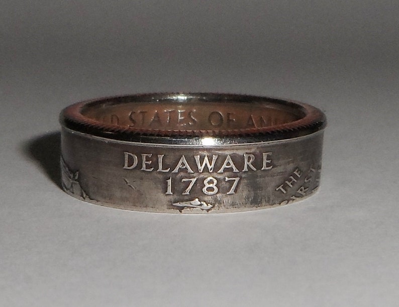 Sealed DELAWARE Us Quarter Coin Ring Size or Pendant - Etsy