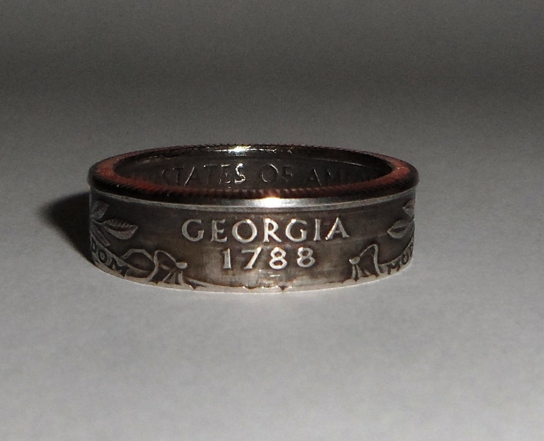 Sealed GEORGIA Us Quarter Coin Ring Size or Pendant - Etsy