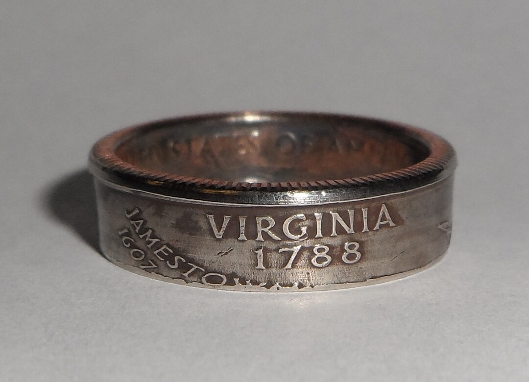 Sealed VIRGINIA Us Quarter Coin Ring Size or Pendant - Etsy