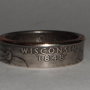 Sealed WISCONSIN Us Quarter Coin Ring Size or Pendant - Etsy